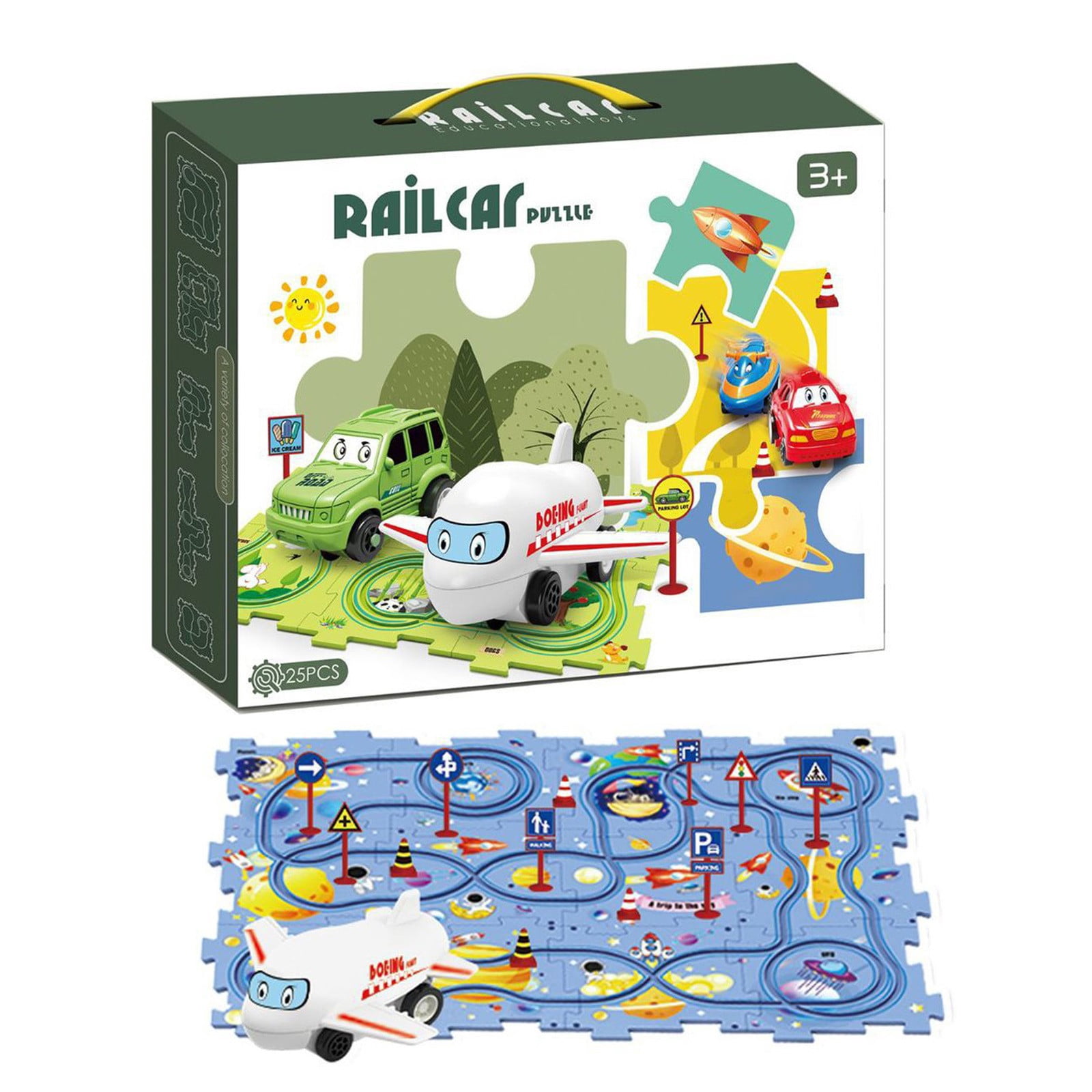 Puzzle Racer Kids Car Track Set, 4 Series Educational Puzzle Toys for ...