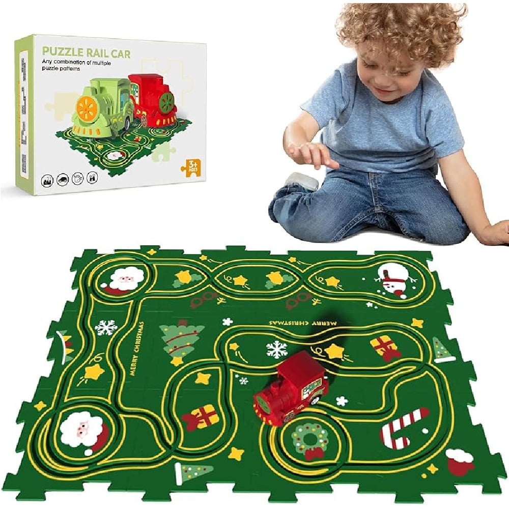 Puzzle Racer Kids Car Track Set,4 Theme Jigsaw Puzzle Racer Car Track ...