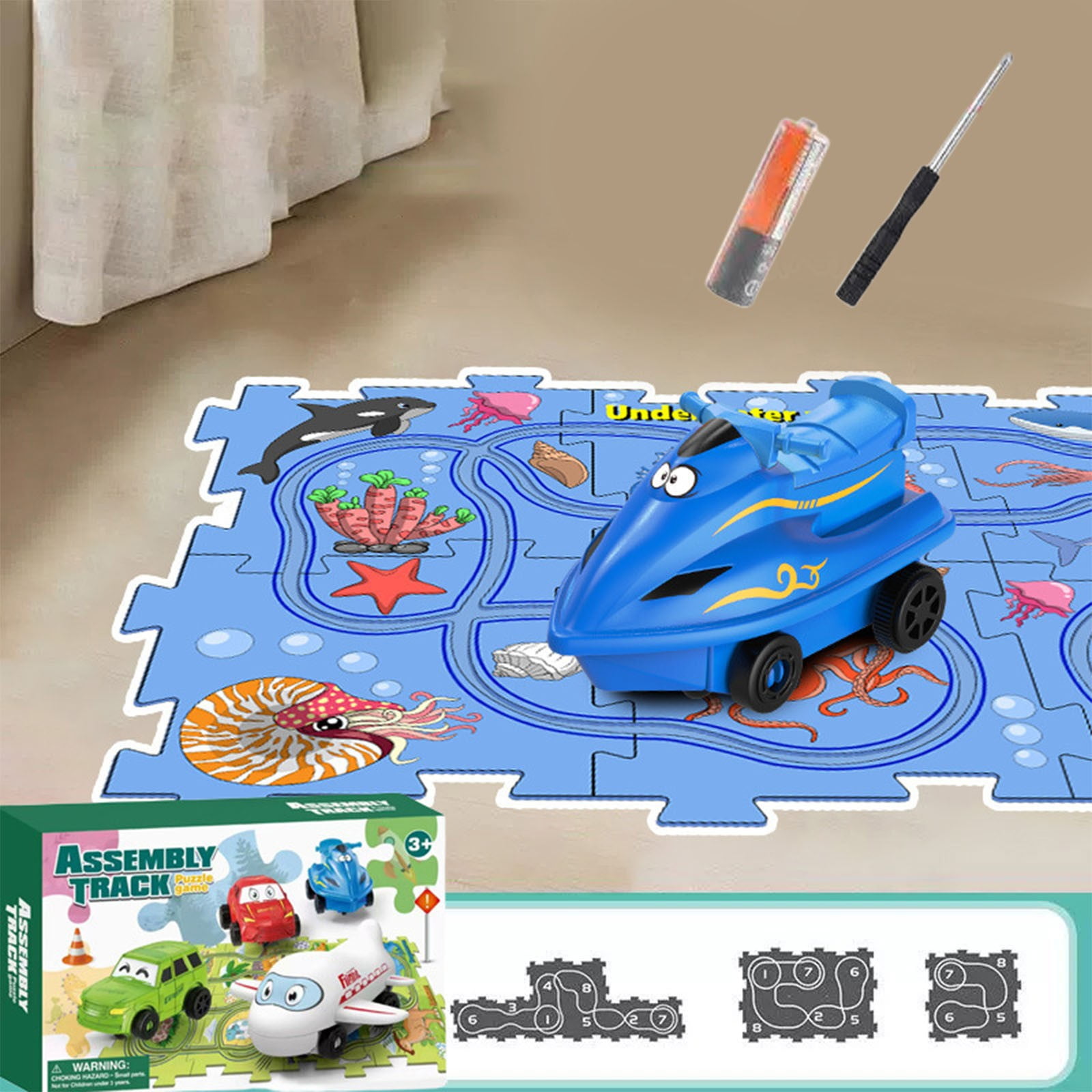 Puzzle Racer Kids Car Track Set,Nukids Puzzle Racer Car Track Set ...