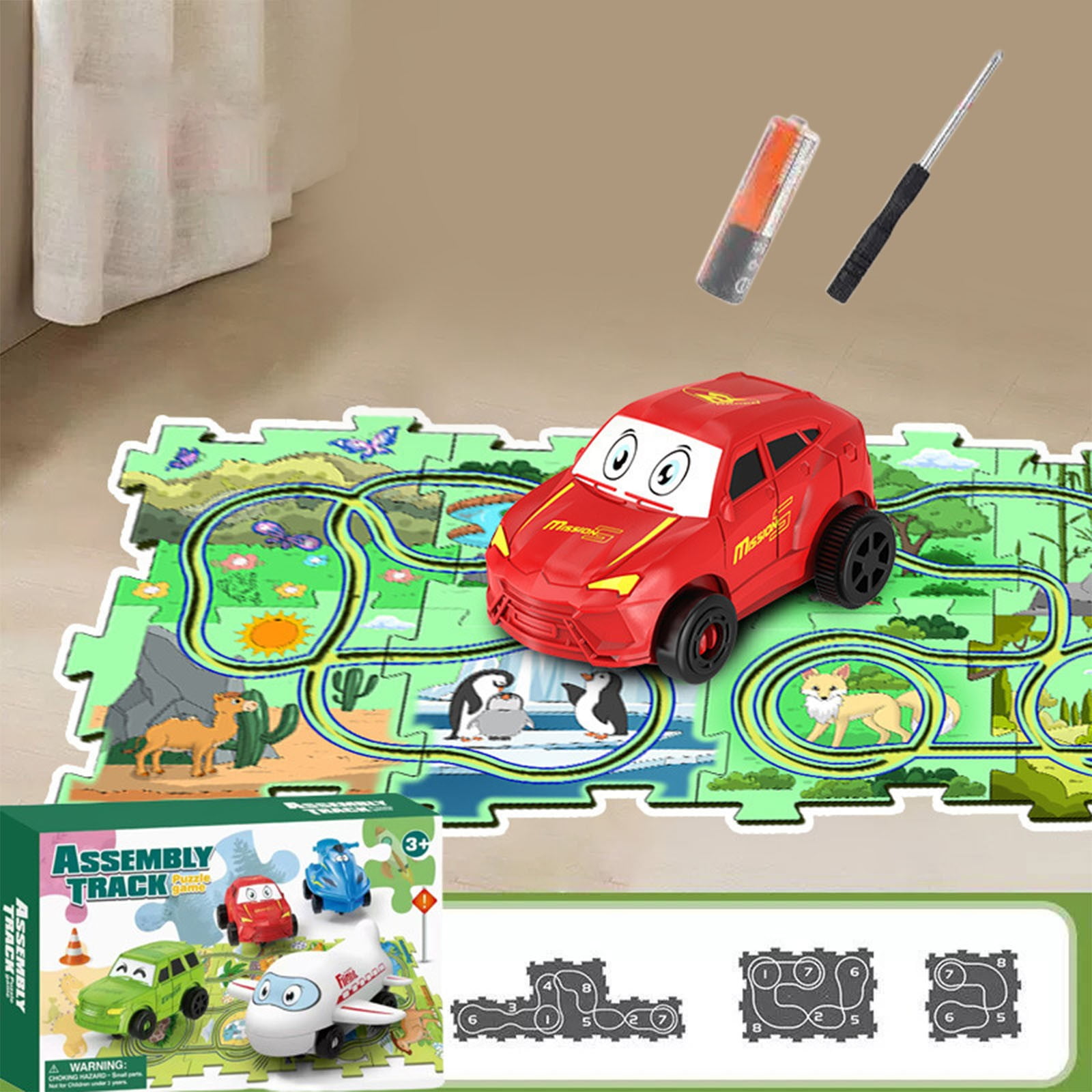 Puzzle Racer Kids Car Track Set, Puzzle Racer Car Track Set, Puzzle ...