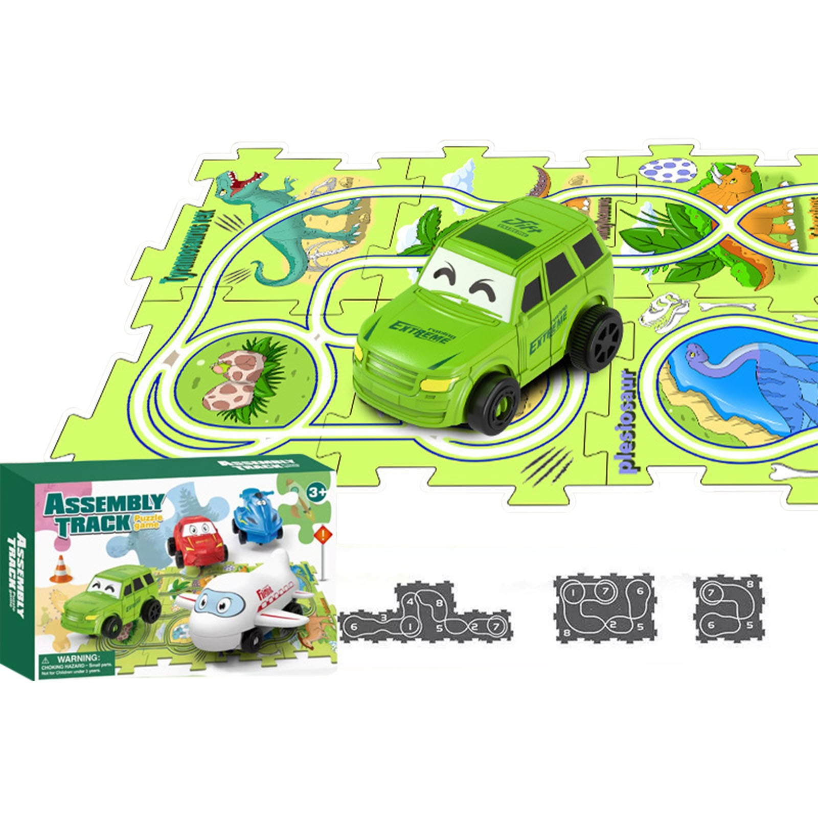Puzzle Racer Kids Car Track Set,Puzzle Racer,Puzzle Track Car Playset ...