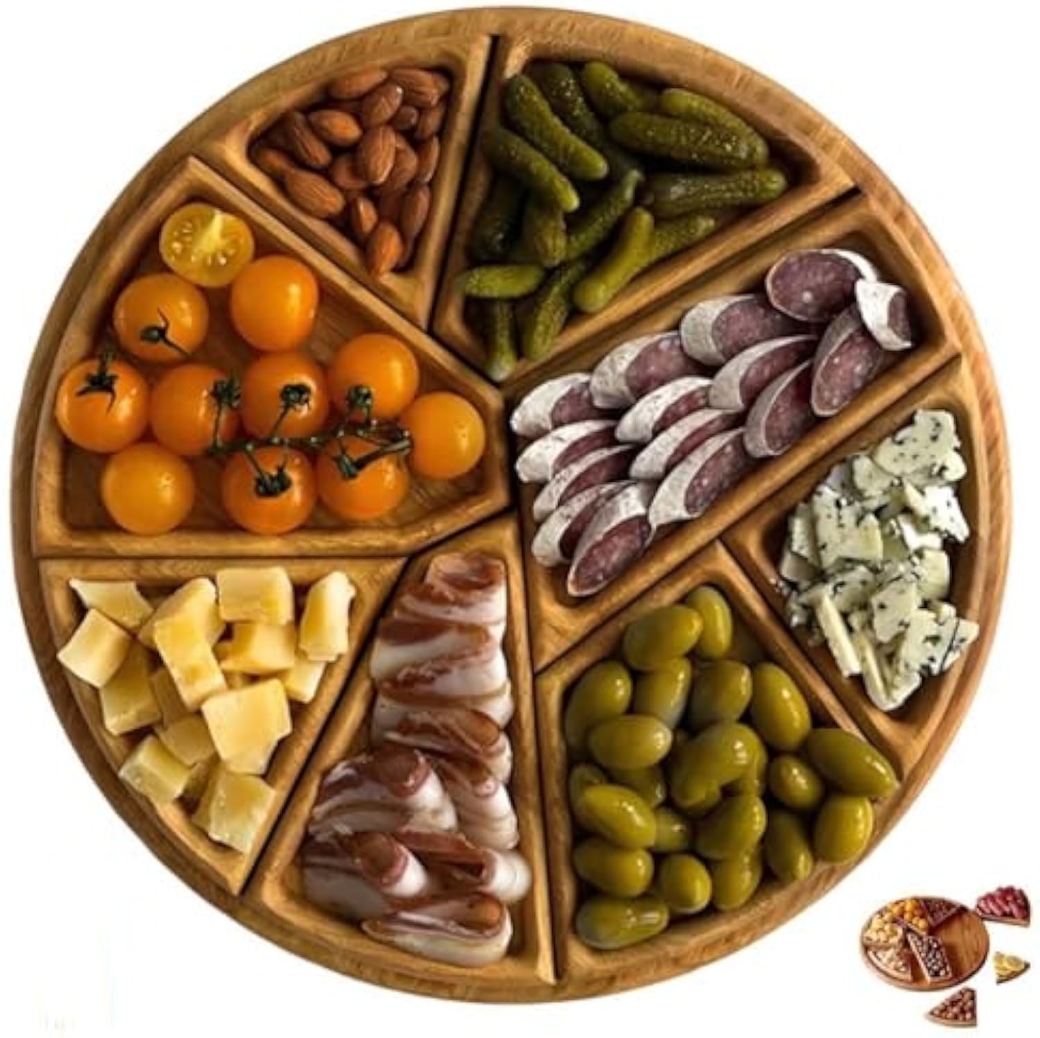 Puzzle Serving Tray Wood Food, Funny Puzzle Shaped Serving Tray with 8 ...