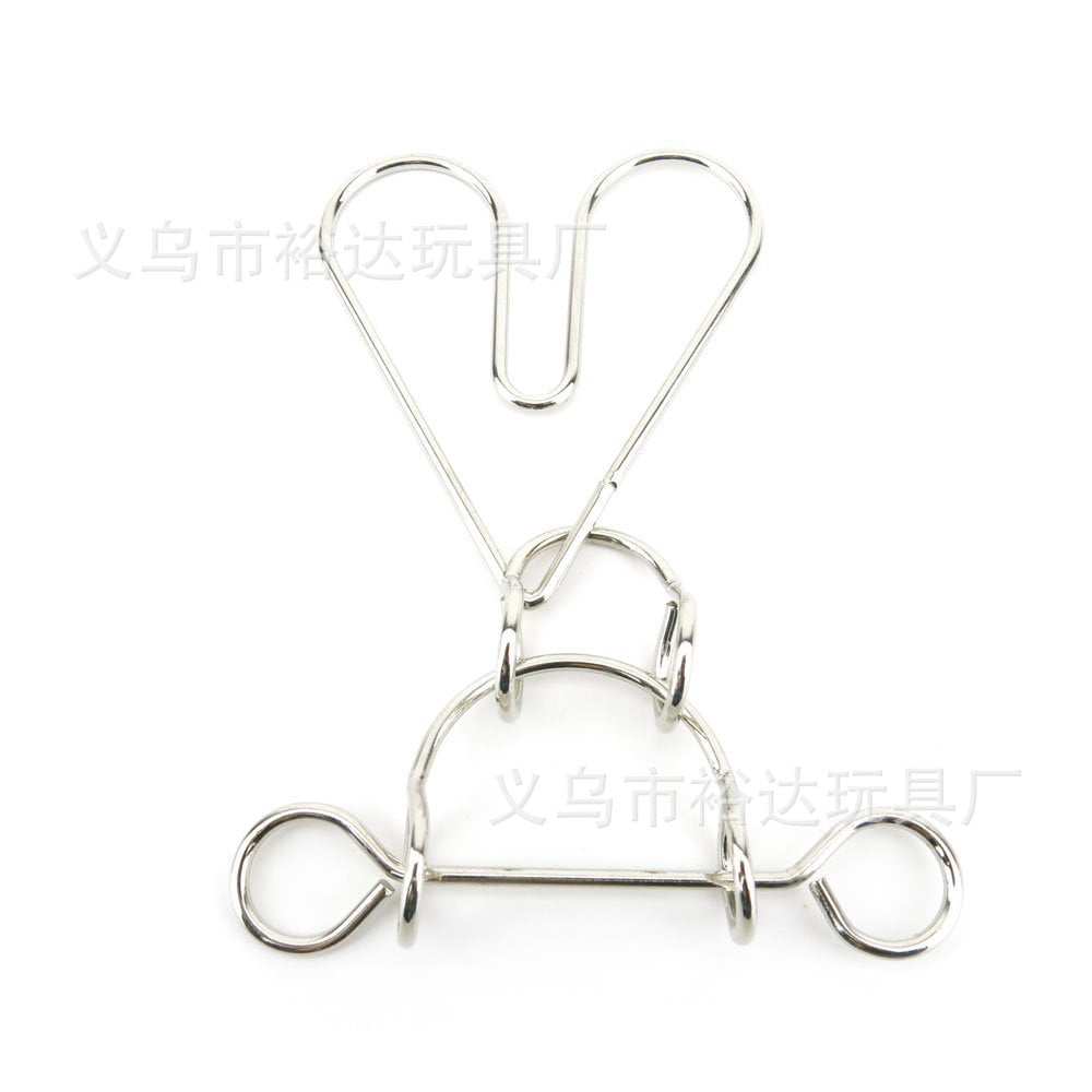 Puzzle Solution Lock Puzzle Ring Educational Metal Puzzle Ring Heart ...