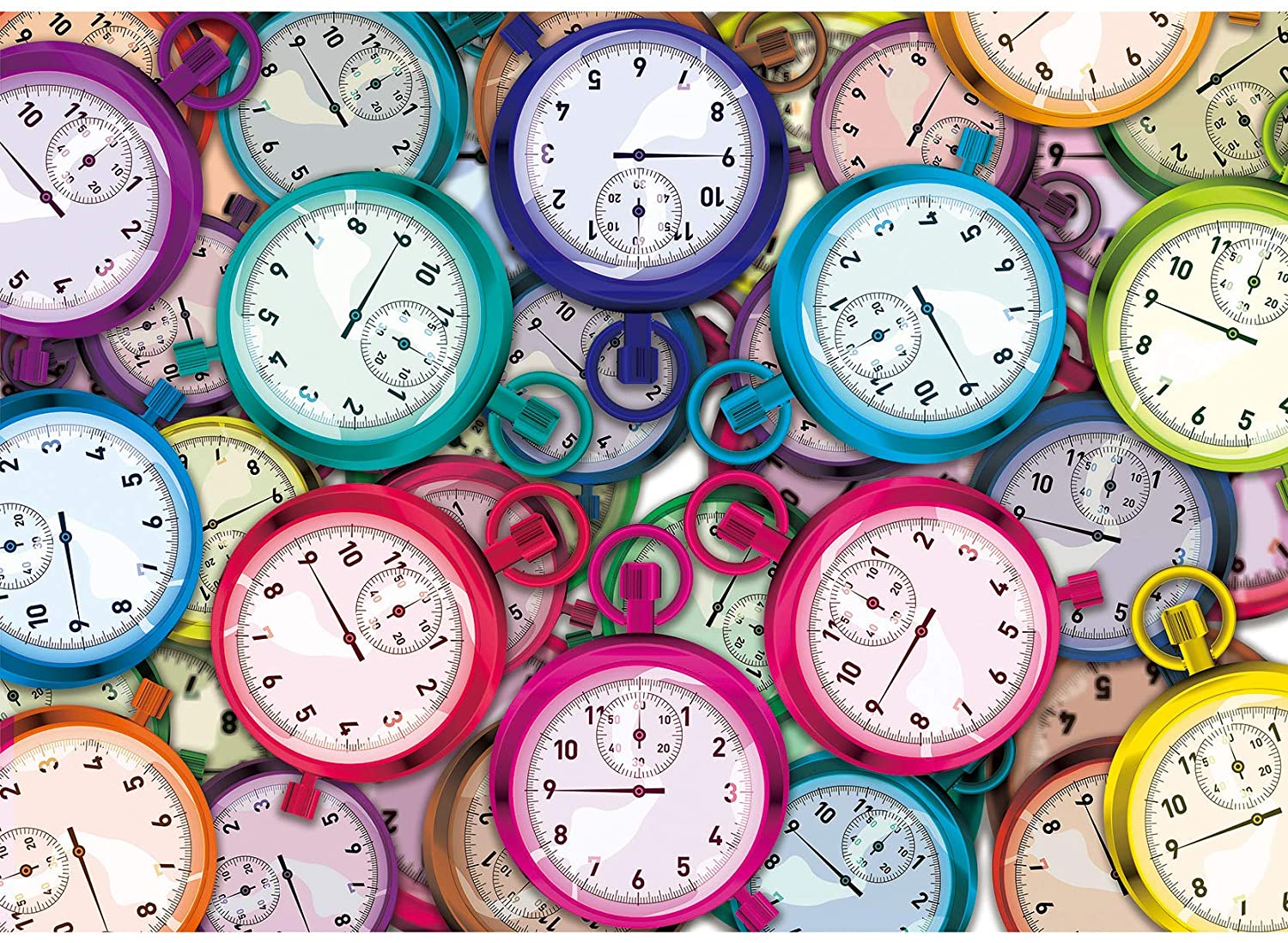Puzzle-Stopwatch-1000 Pieces Creative Colorful Stopwatches Color and ...