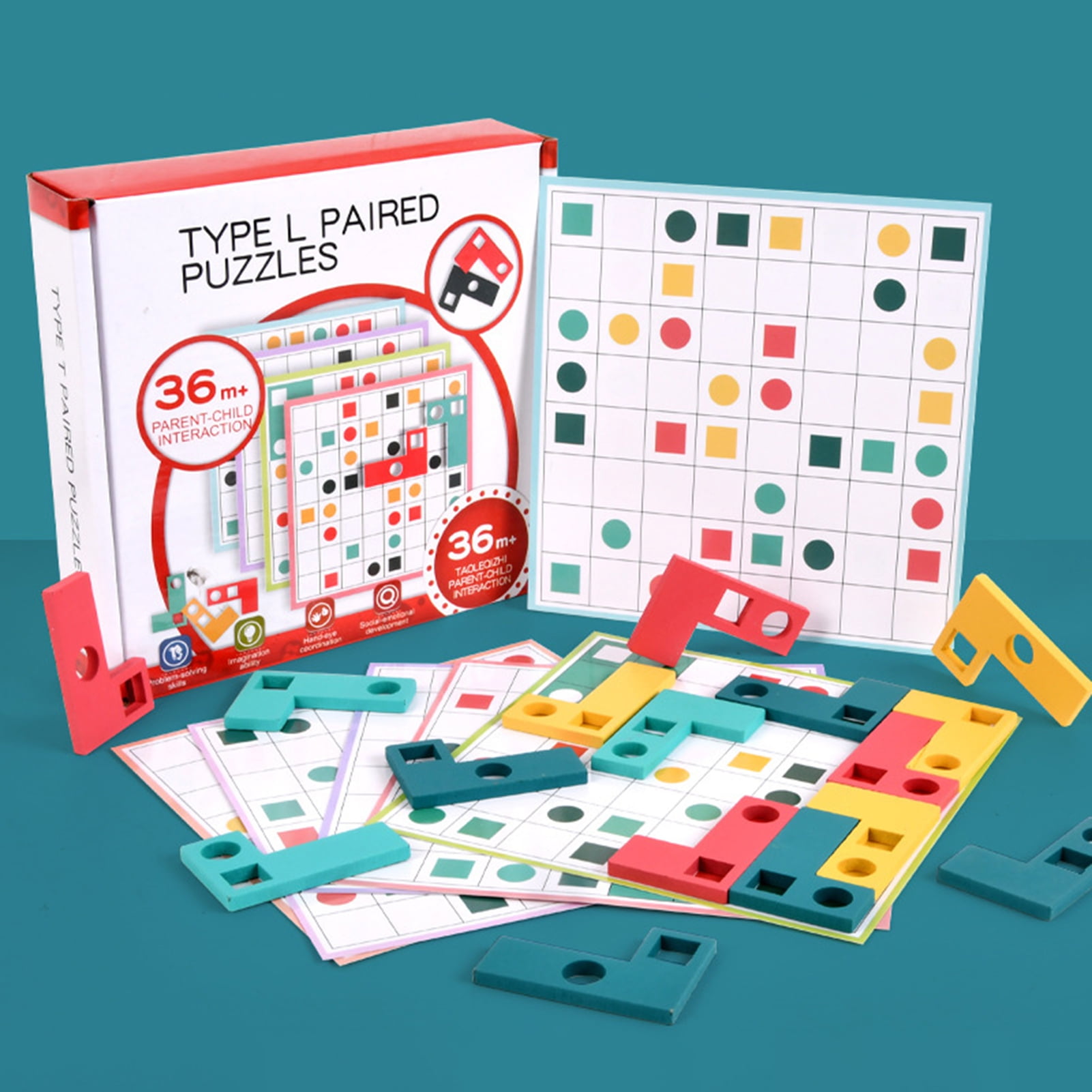 Puzzle Toy Hands-on Ability Smooth Edges Coordinate Focus Wooden ...