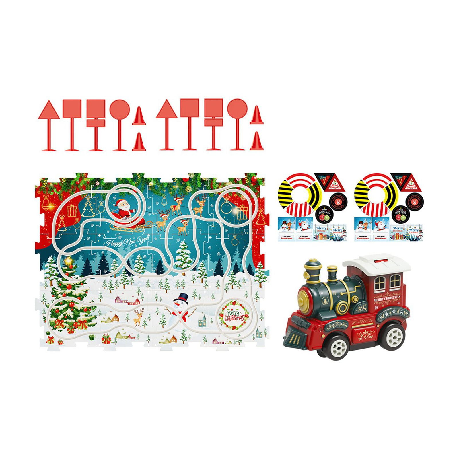 Puzzle Track Car Play Set, Plastic Puzzles for Kids with Vehicles ...