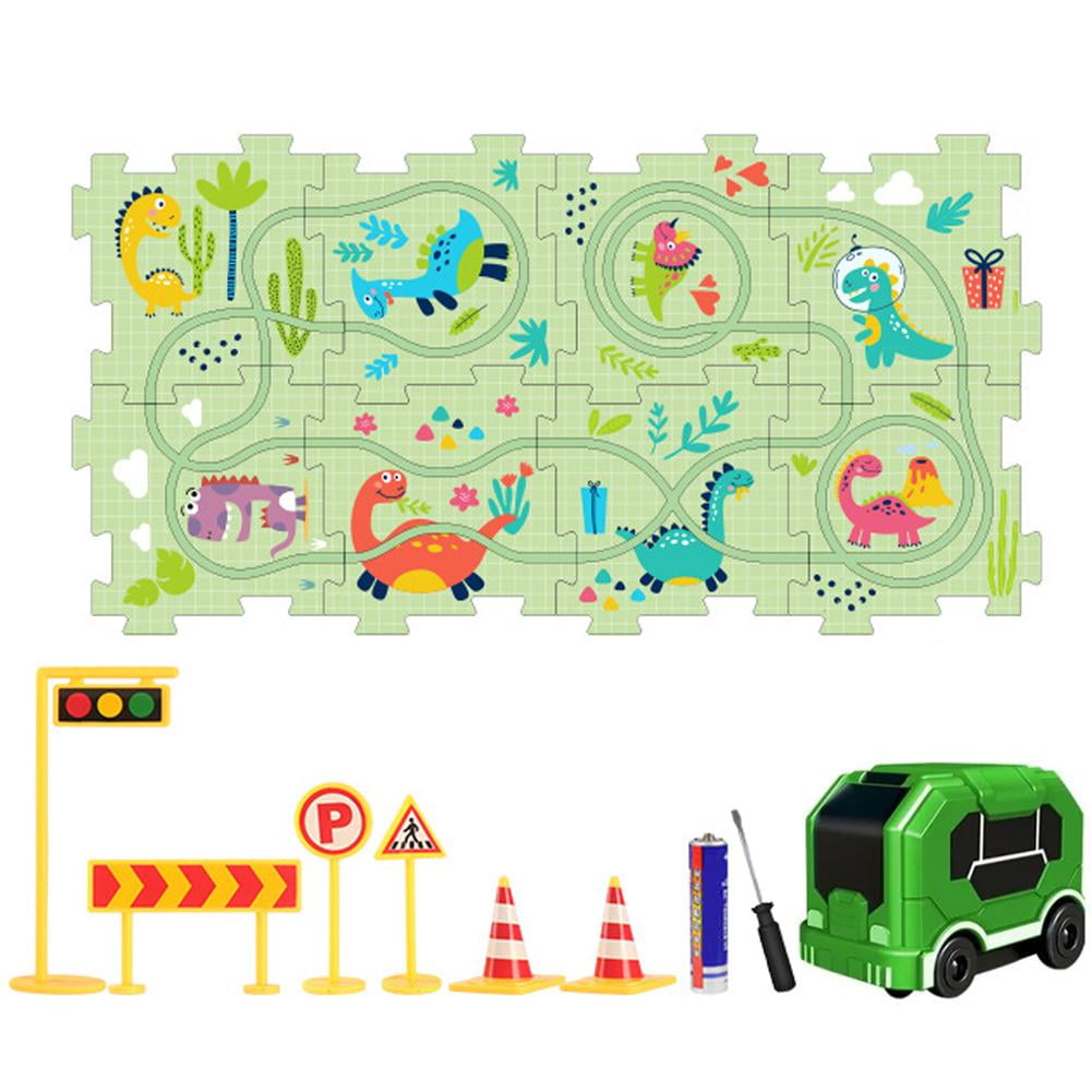 Puzzle Track Play Set Durable and Funny Rail Car Track Toy Track Car ...