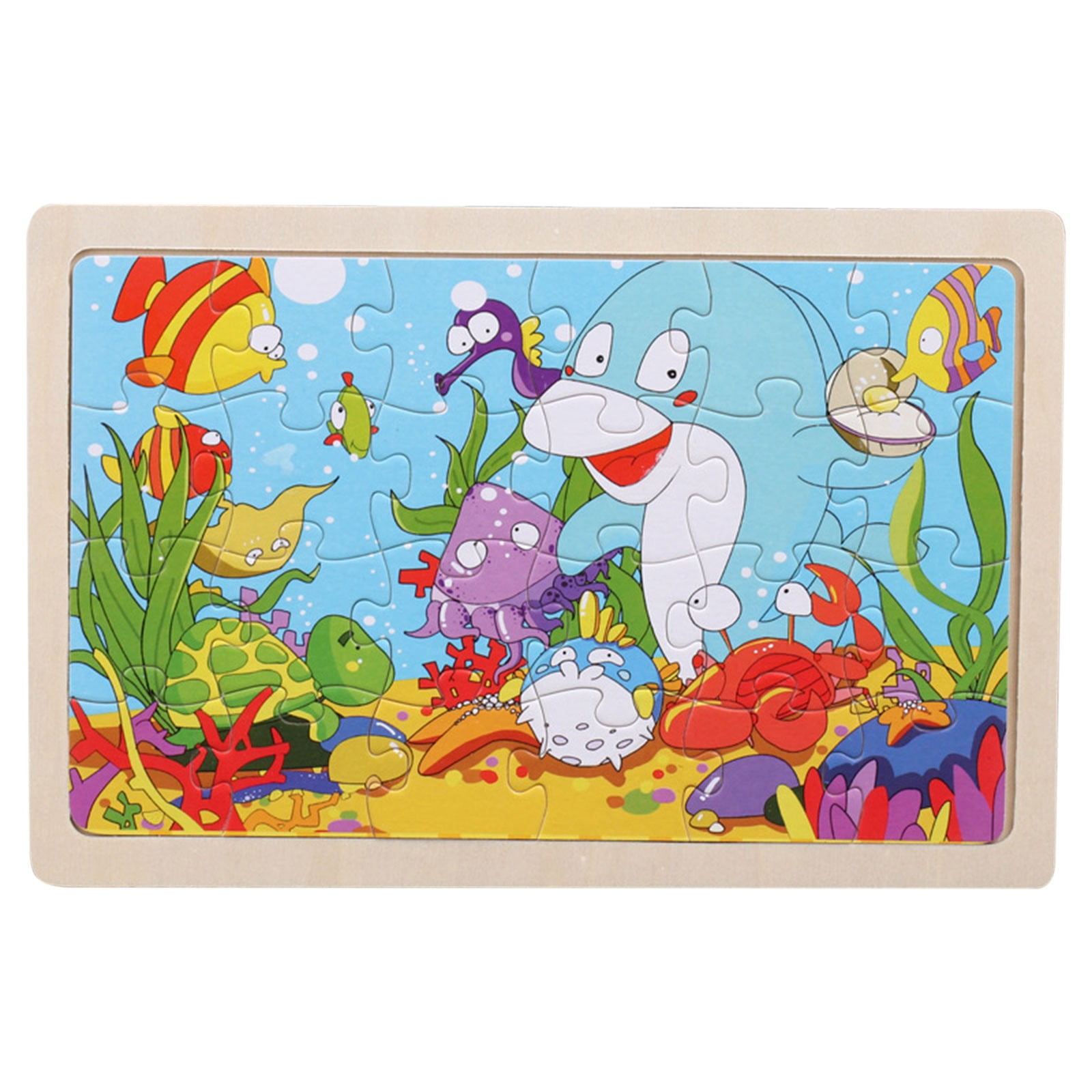 Puzzle,Wooden Puzzles Toddler Games,Develop Fine Motor Skills,Safe Non ...