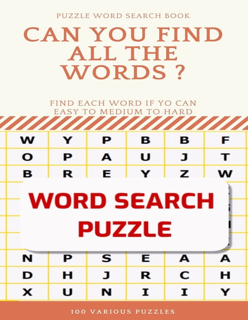 Puzzle Word Search Book Can You Find All the Words ? Find Each Word If ...