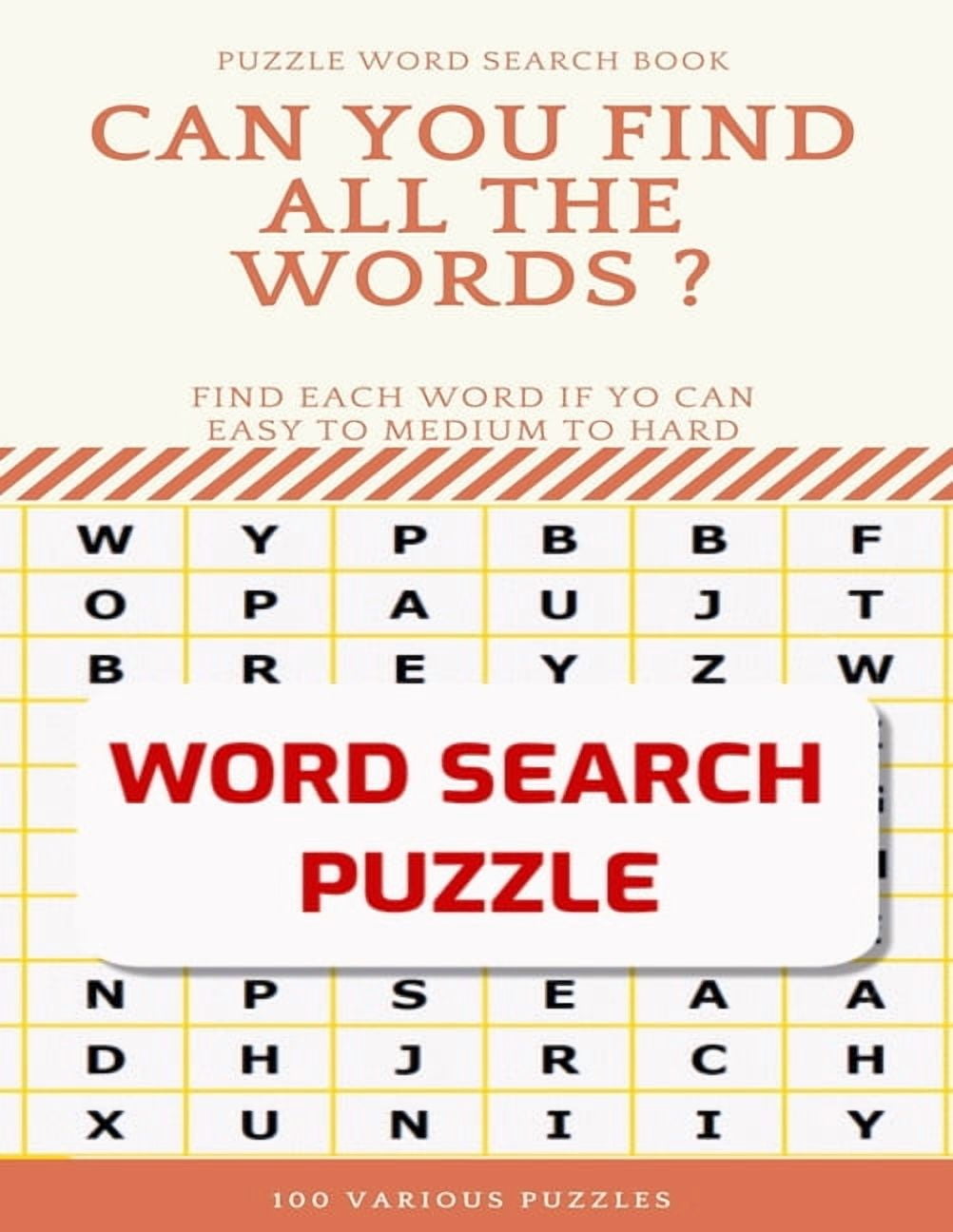 Puzzle Word Search Book Can You Find All the Words ? Find Each Word If ...