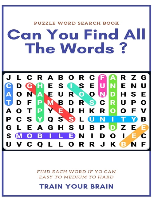 Puzzle Word Search Book Can You Find All the Words ? Find Each Word If ...