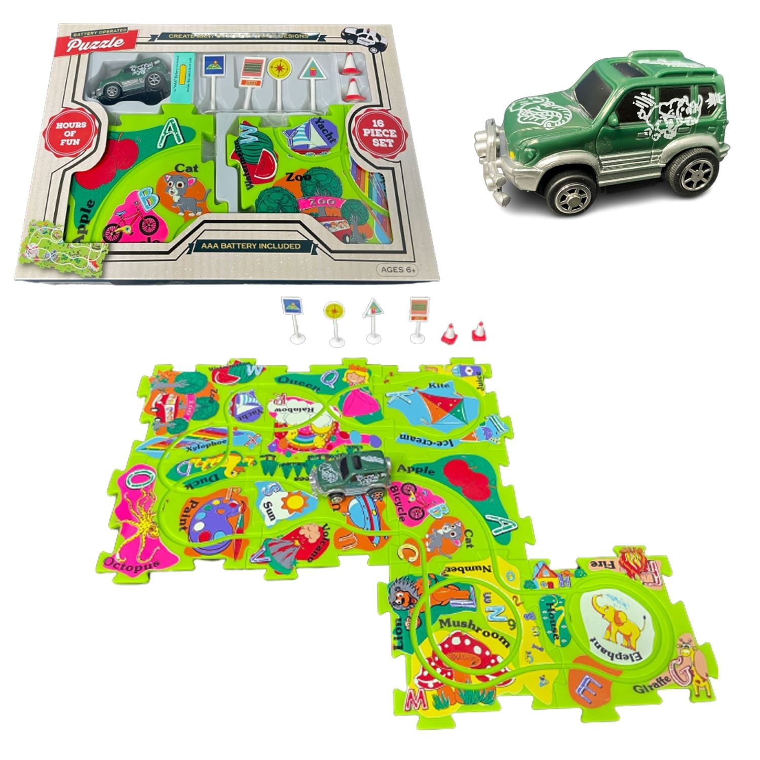 Puzzle board Jigsaw Puzzles. bo Zoo SUV Car Toy Vehicle Themed Floor ...