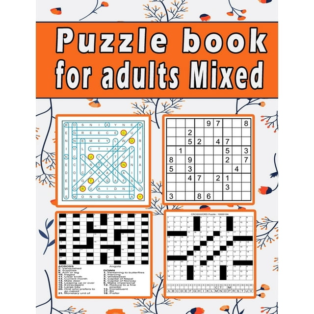 Puzzle book for adults Mixed: Large print Puzzle book! Soduko, word search, CodeWord and ...