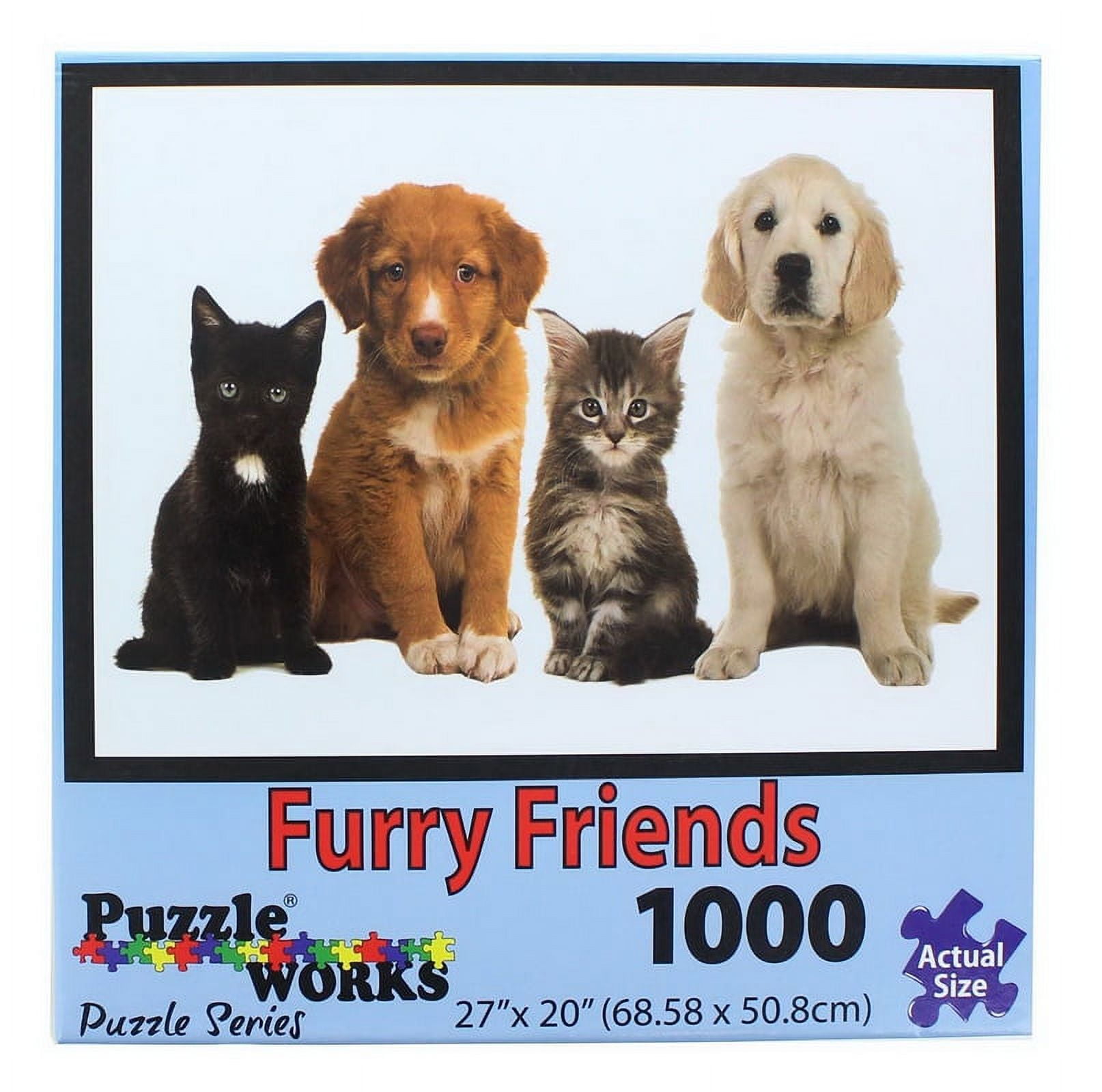 PuzzleWorks 1000 Piece Jigsaw Puzzle | Furry Friend - Walmart.com