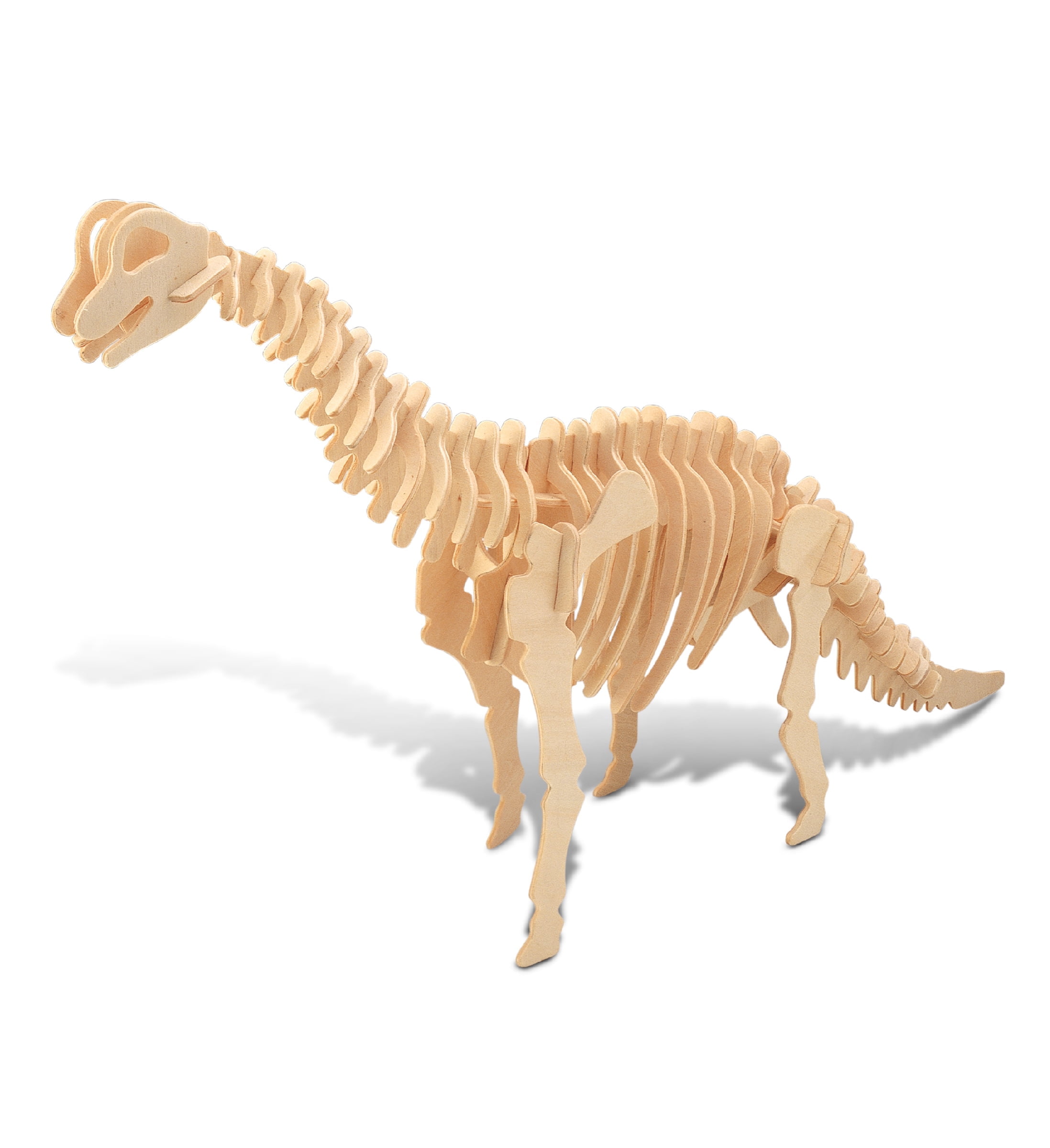 Puzzled 3D Puzzle Brachiosaurus Dinosaur Wood Craft Construction Model Kit Educational DIY ...