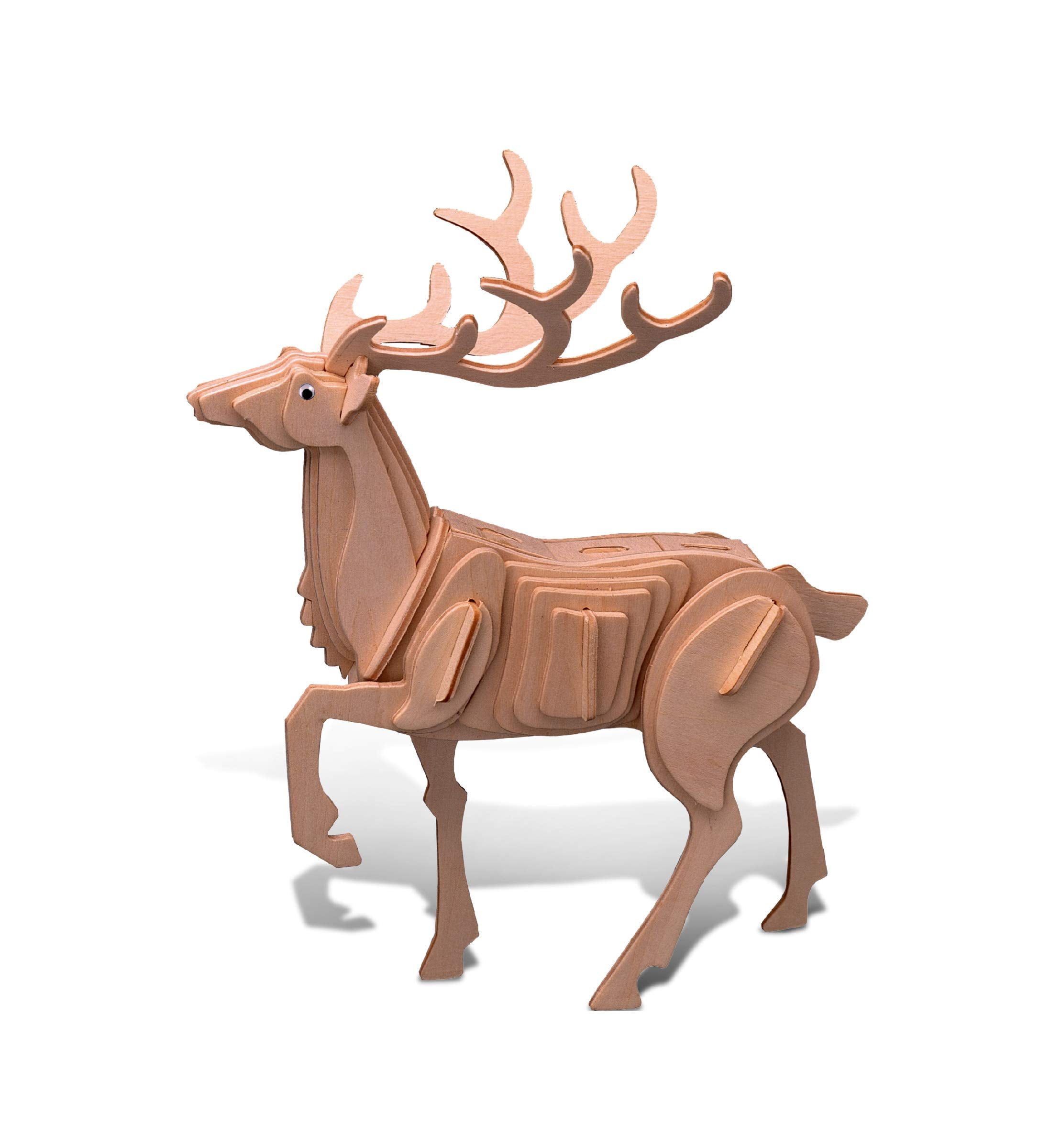 Puzzled 3D Puzzle Deer STF9 Wood Craft Construction Model Fun, Unique ...