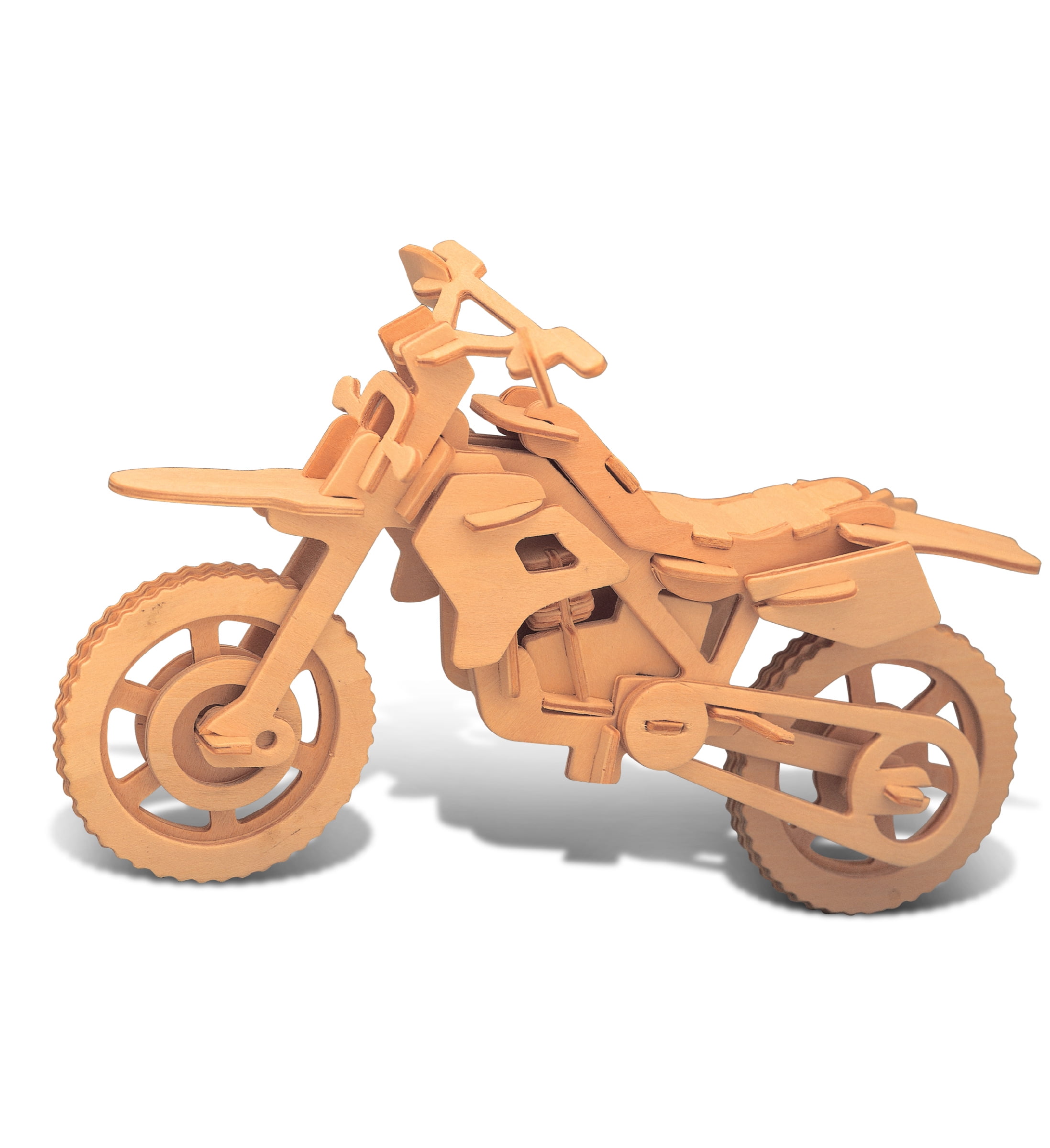 Puzzled 3D Puzzle Dirt Bike Wood Craft Construction Model Kit, Fun ...