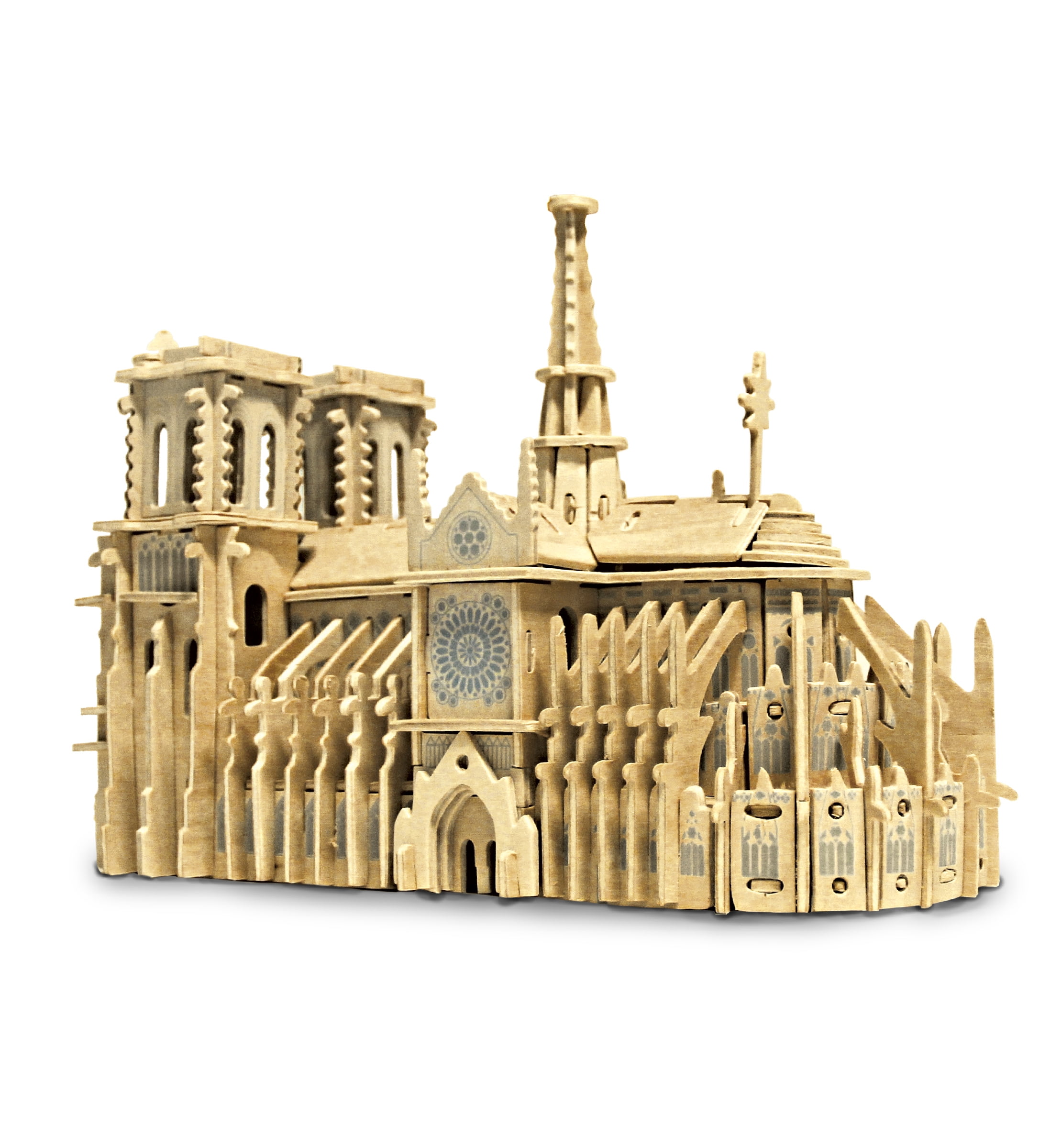 Puzzled 3D Puzzle Notre Dame Cathedral Wood Craft Construction Model ...