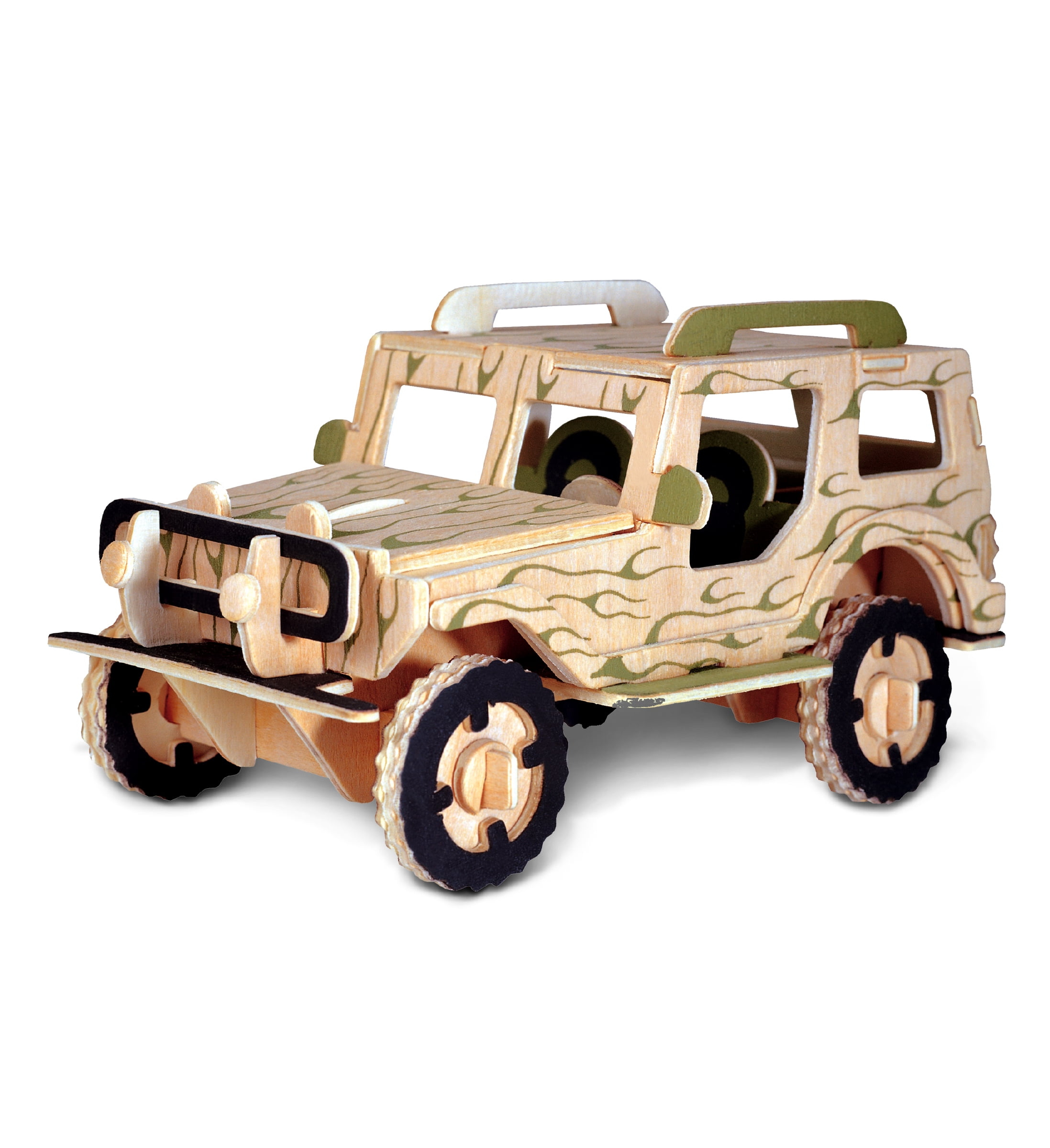 Puzzled 3D Puzzle Off-Road Vehicle Kit for Kids & Adults, 50 Piece Wood ...
