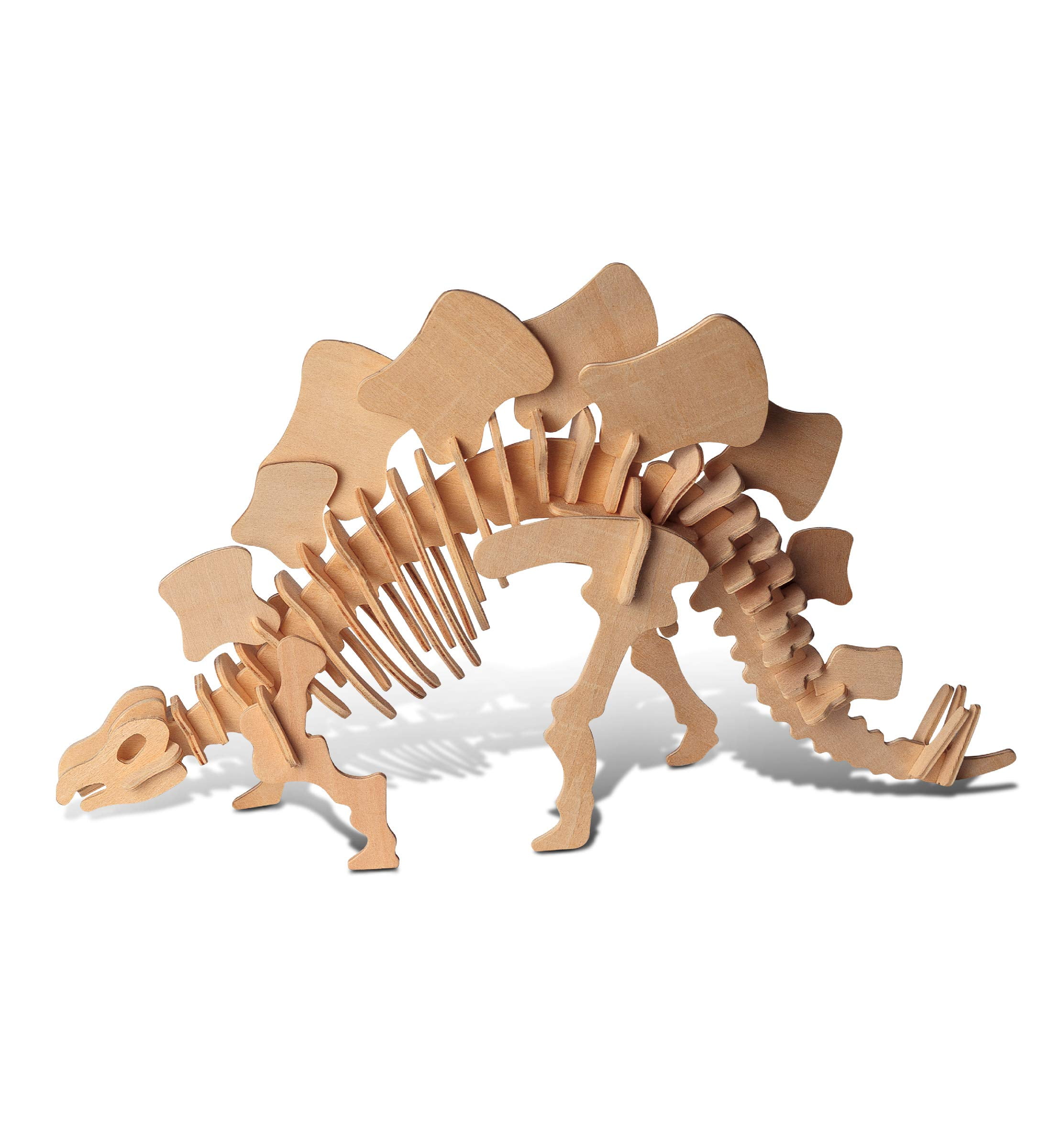 Puzzled 3D Puzzle Stegosaurus MMF7 Dinosaur Wood Craft Construction ...