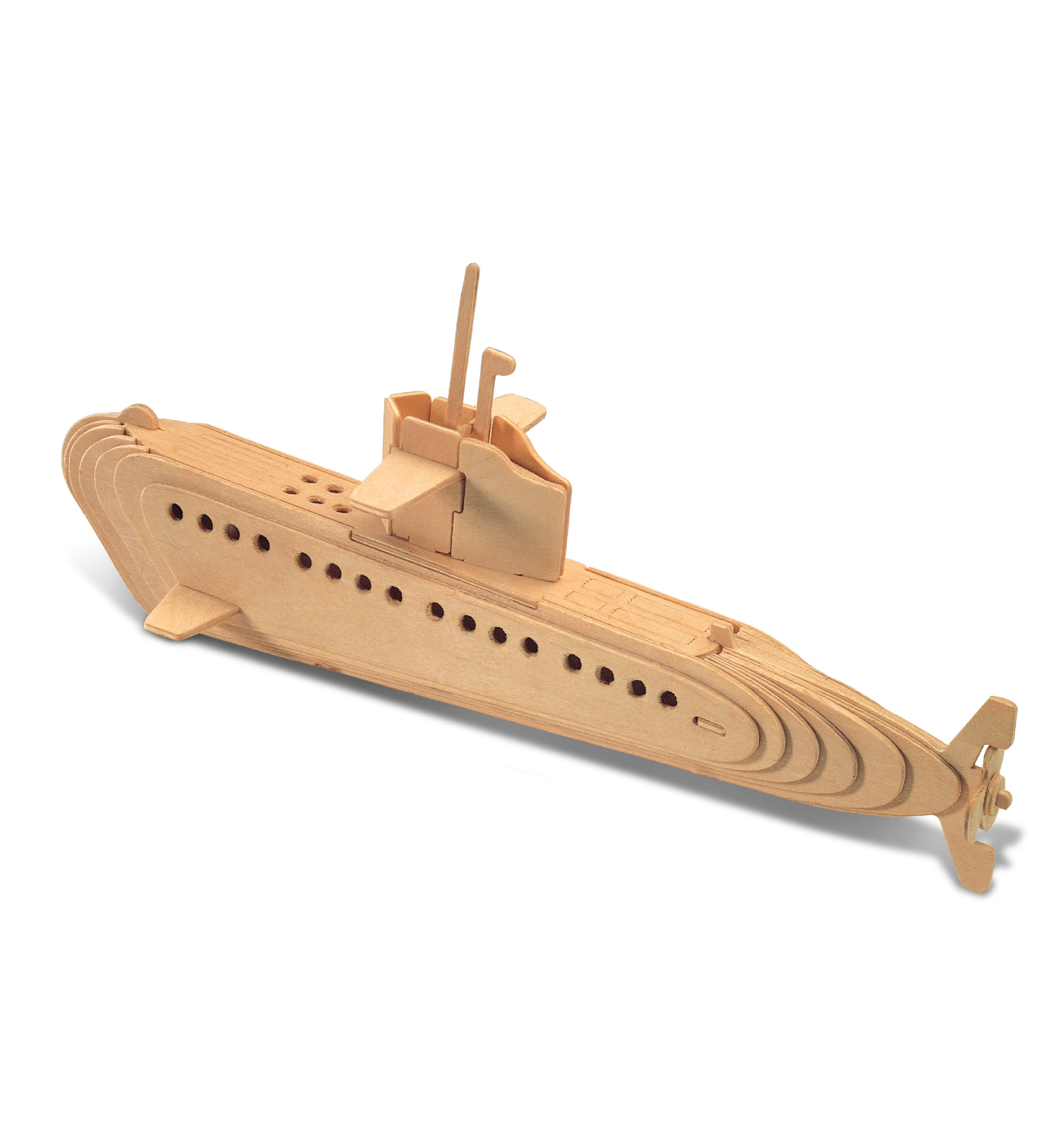 Puzzled 3D Puzzle Submarine Watercraft Wood Craft Construction Kit Fun ...