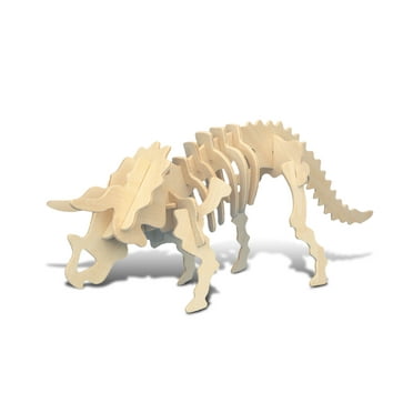 Puzzled 3D Puzzle Colorful Tyrannosaurus Dinosaur Wood Craft Construction Kit Fun & Educational ...
