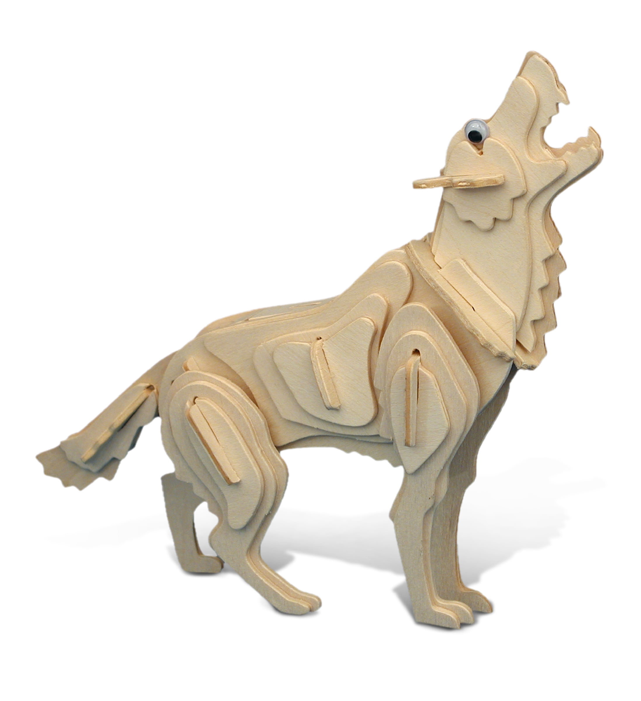 Puzzled 3D Puzzle Wolf Wood Craft Construction Model Kit, Fun, Unique ...