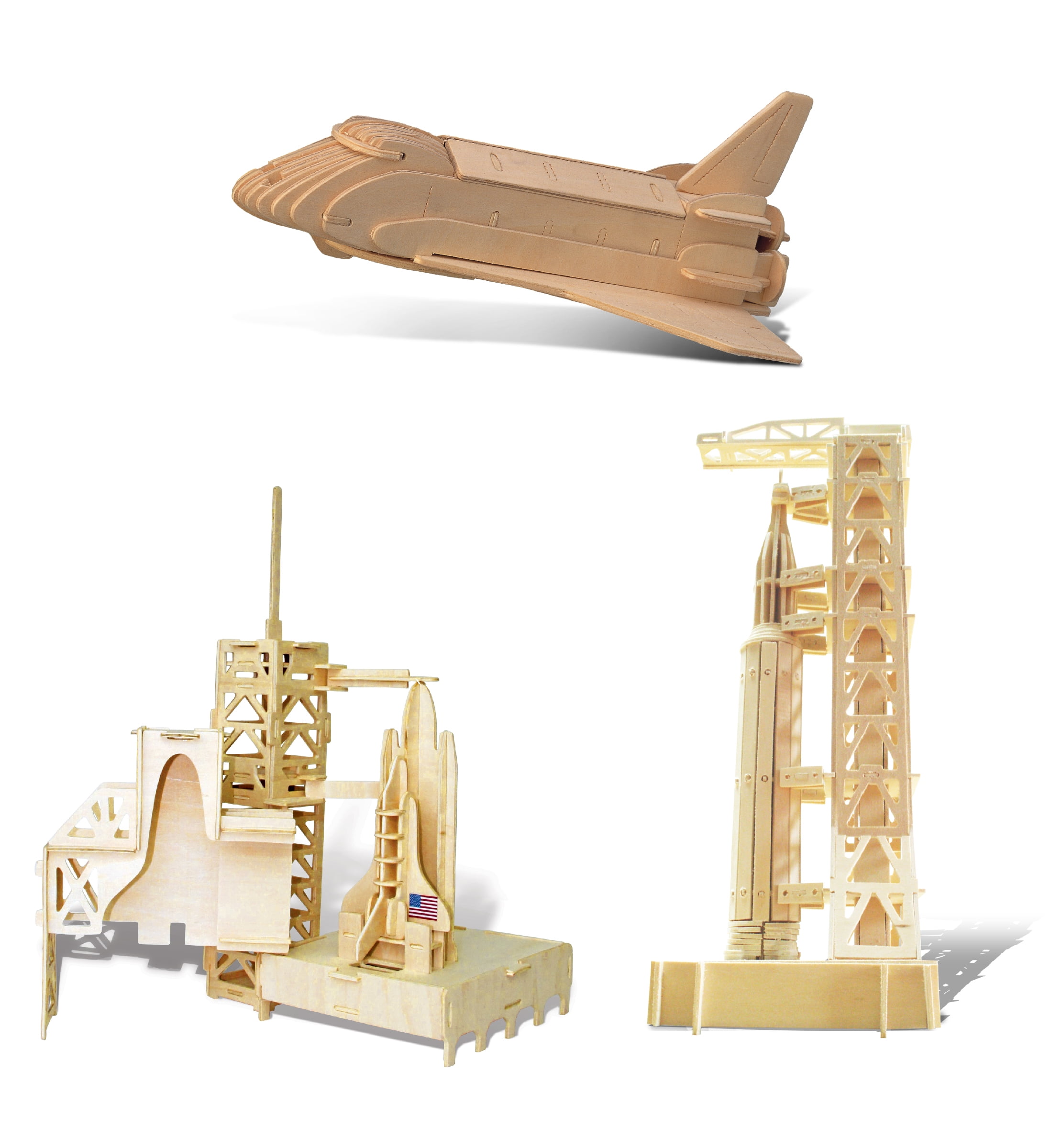 Puzzled Bundle of Space Crafts: Space Shuttle, Saturn V, & Shuttle ...