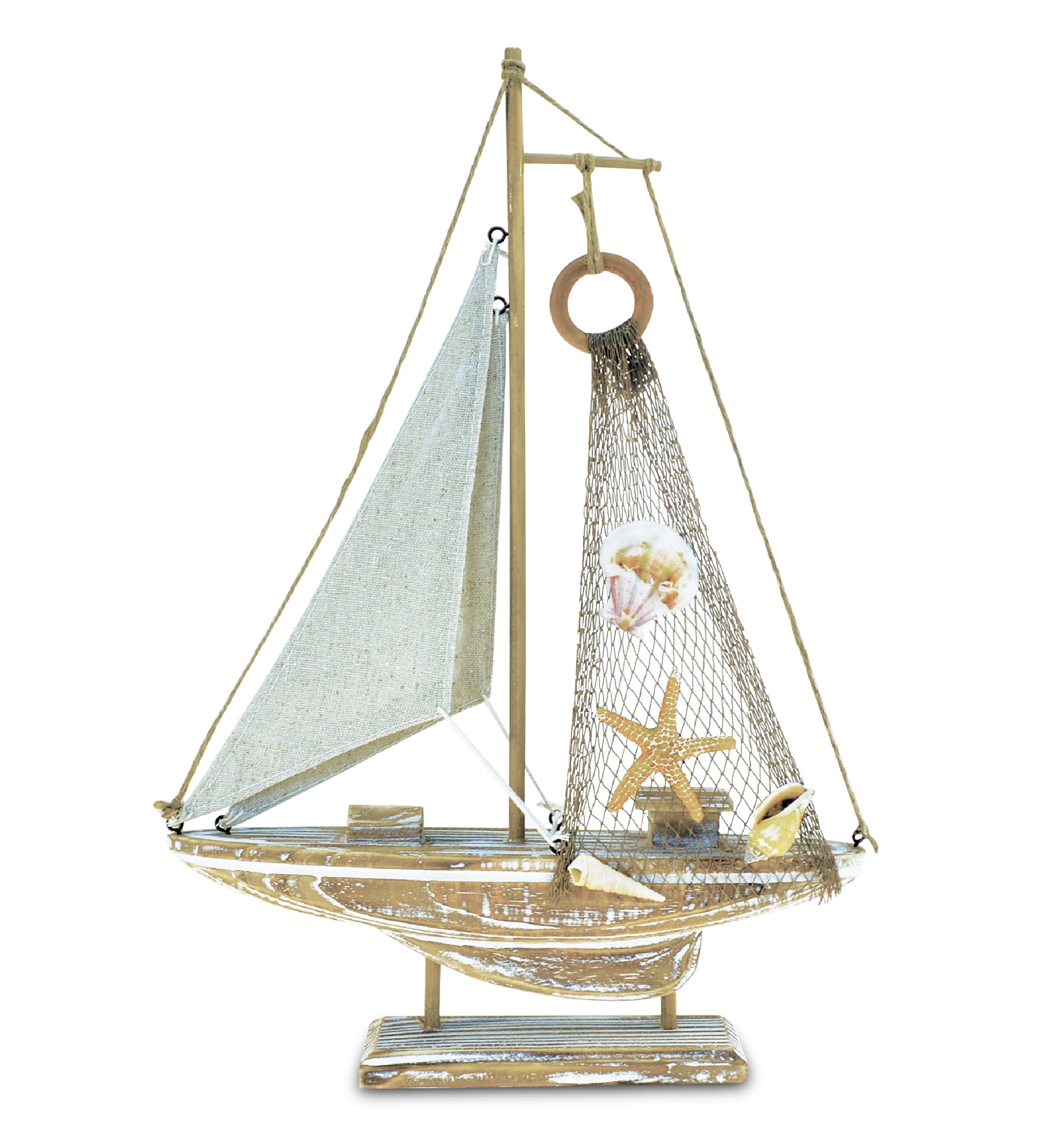 Puzzled COTA Global Baja Haven Sailboat Decor, Handmade Wooden Boat ...
