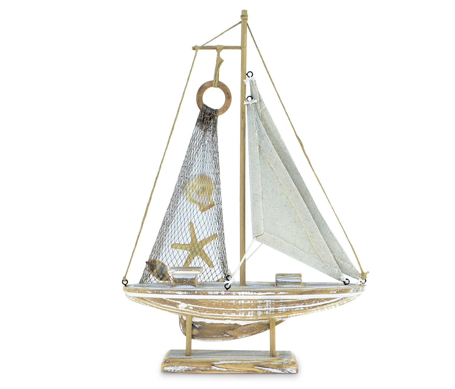 Puzzled COTA Global Baja Haven Sailboat Decor – Handmade Wooden Boat ...
