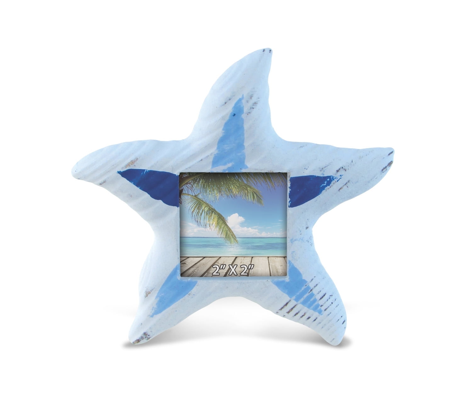 Puzzled CoTa Global Light Blue Stripes Starfish Beach 2x2 Frame - Blue ...