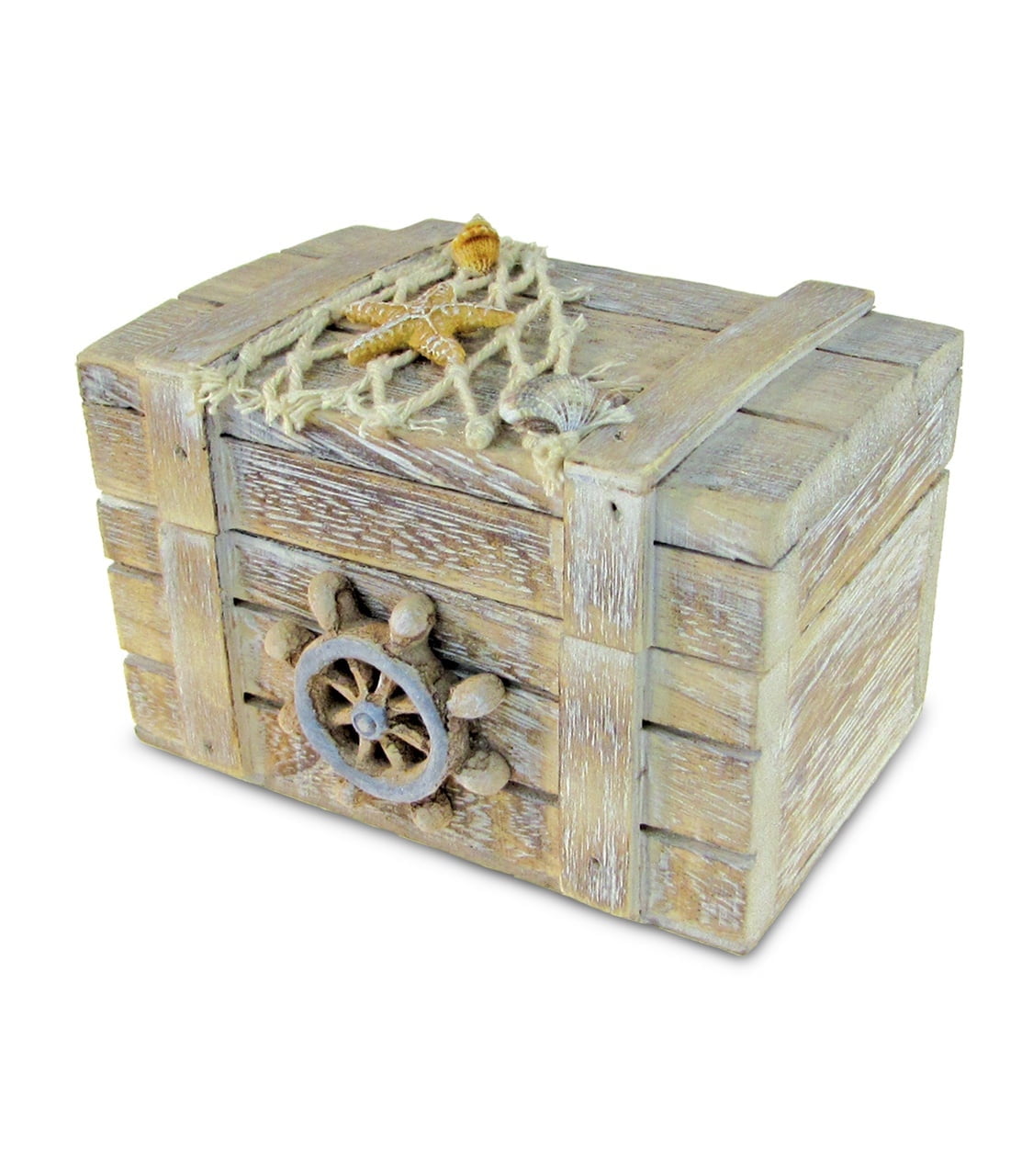 Puzzled CoTa Global Vintage Wooden Trinket Box - Handcrafted Nautical ...