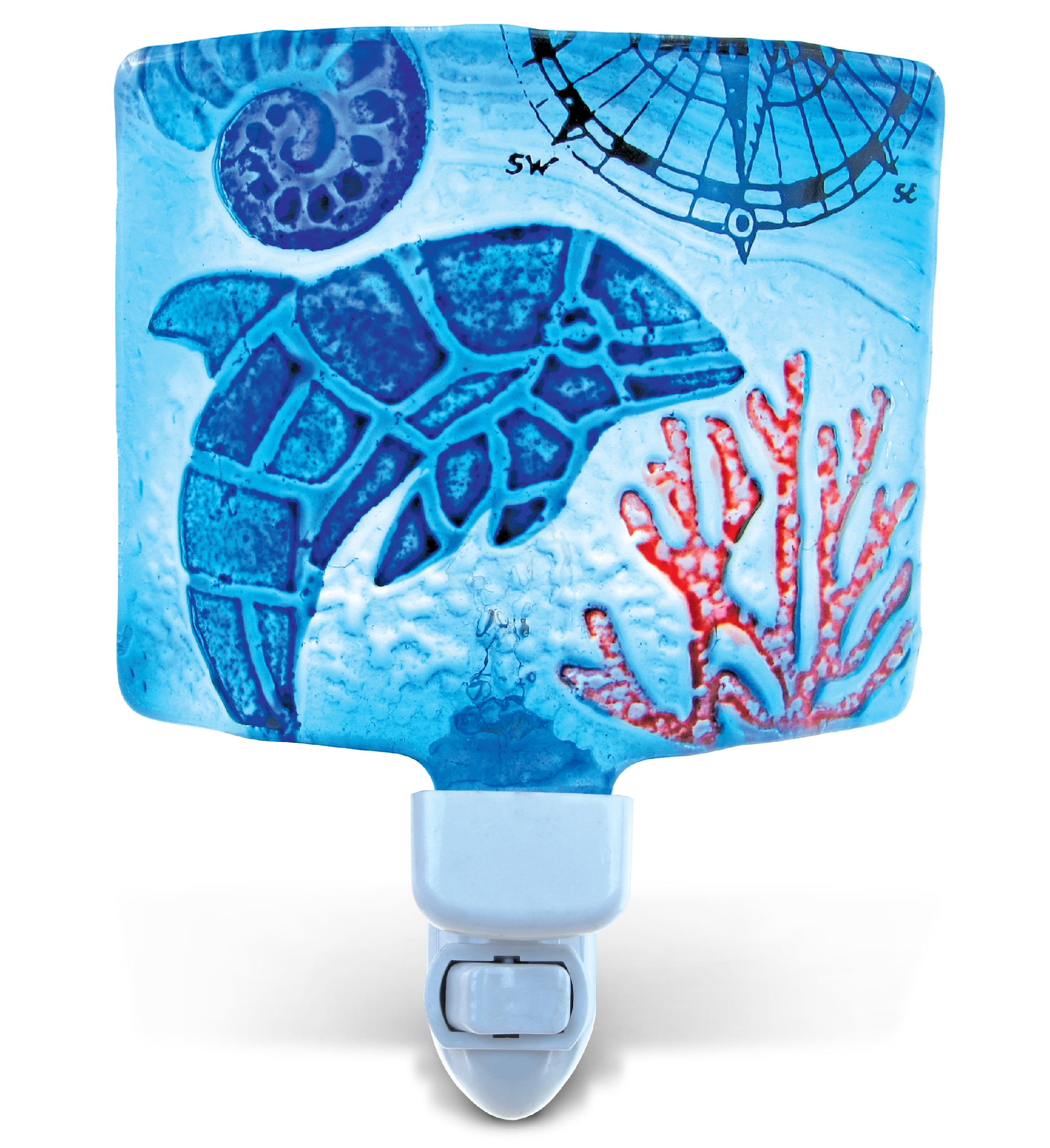 Puzzled Dolphin Night Light, Glass Art Plug in Decorative Socket Lamp ...