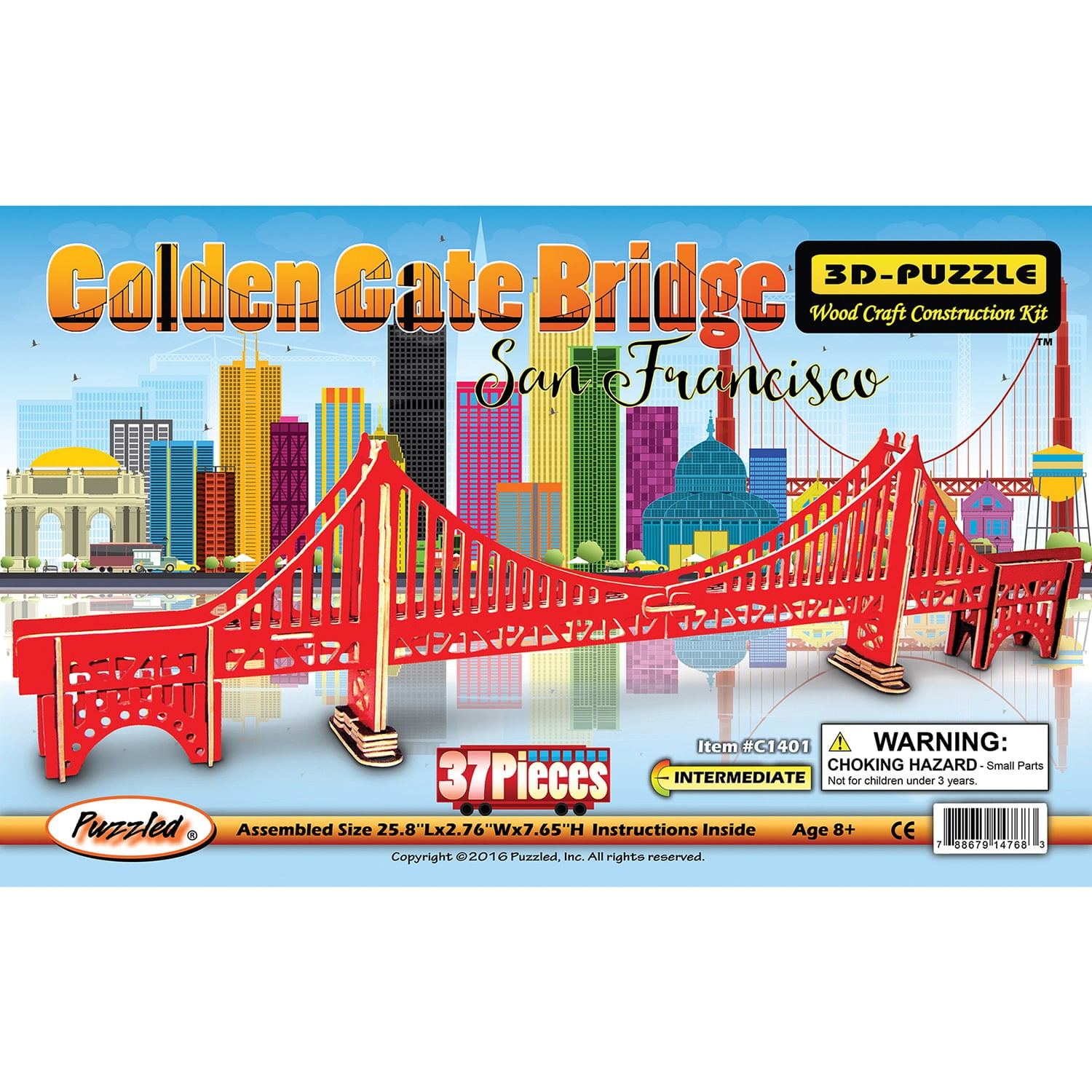 Puzzled Golden Gate Bridge Illuminated 3D Puzzle - Walmart.com