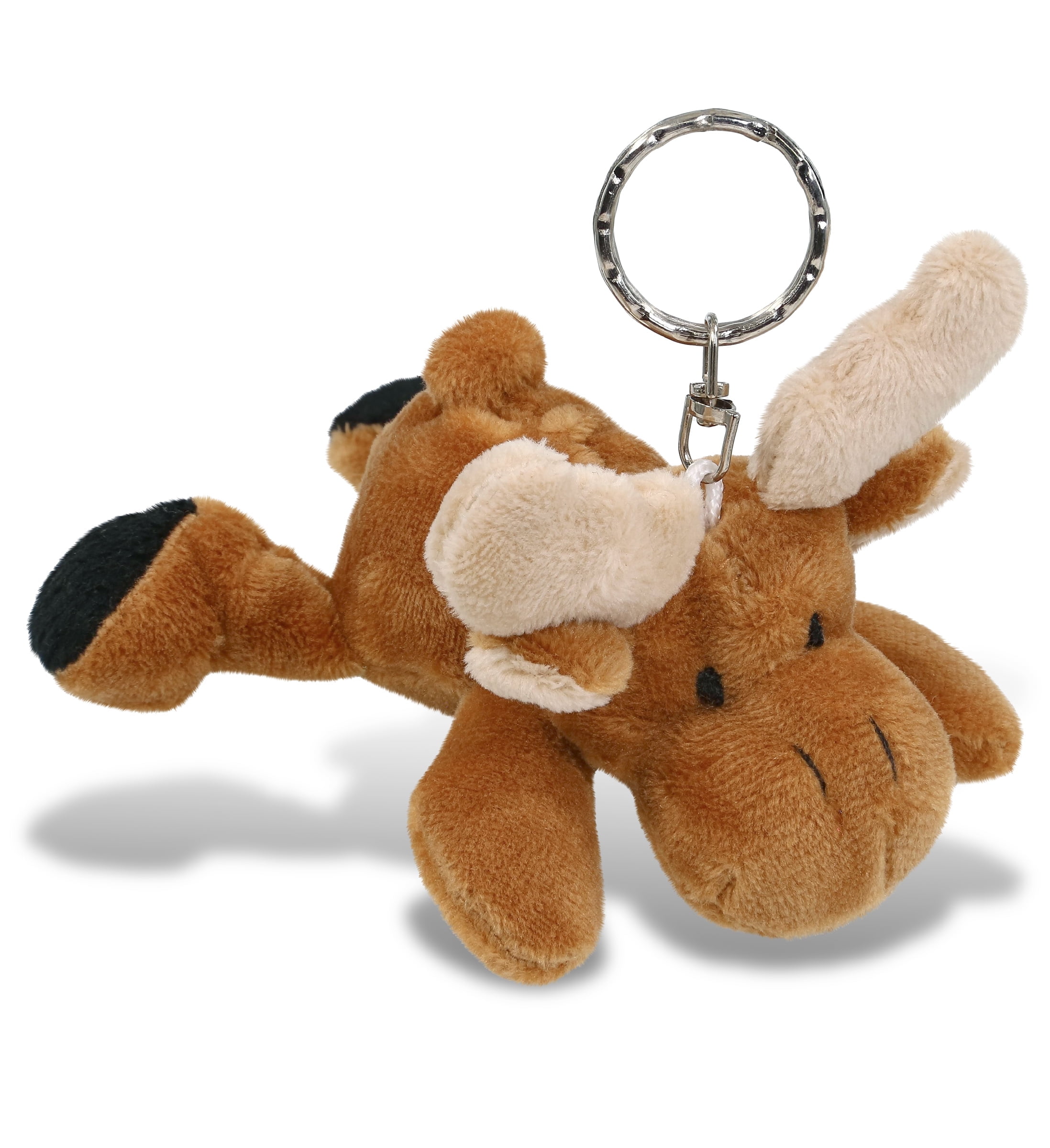 Puzzled Plush Moose Stuffed Animal Keychain - Super Soft Keychain for ...