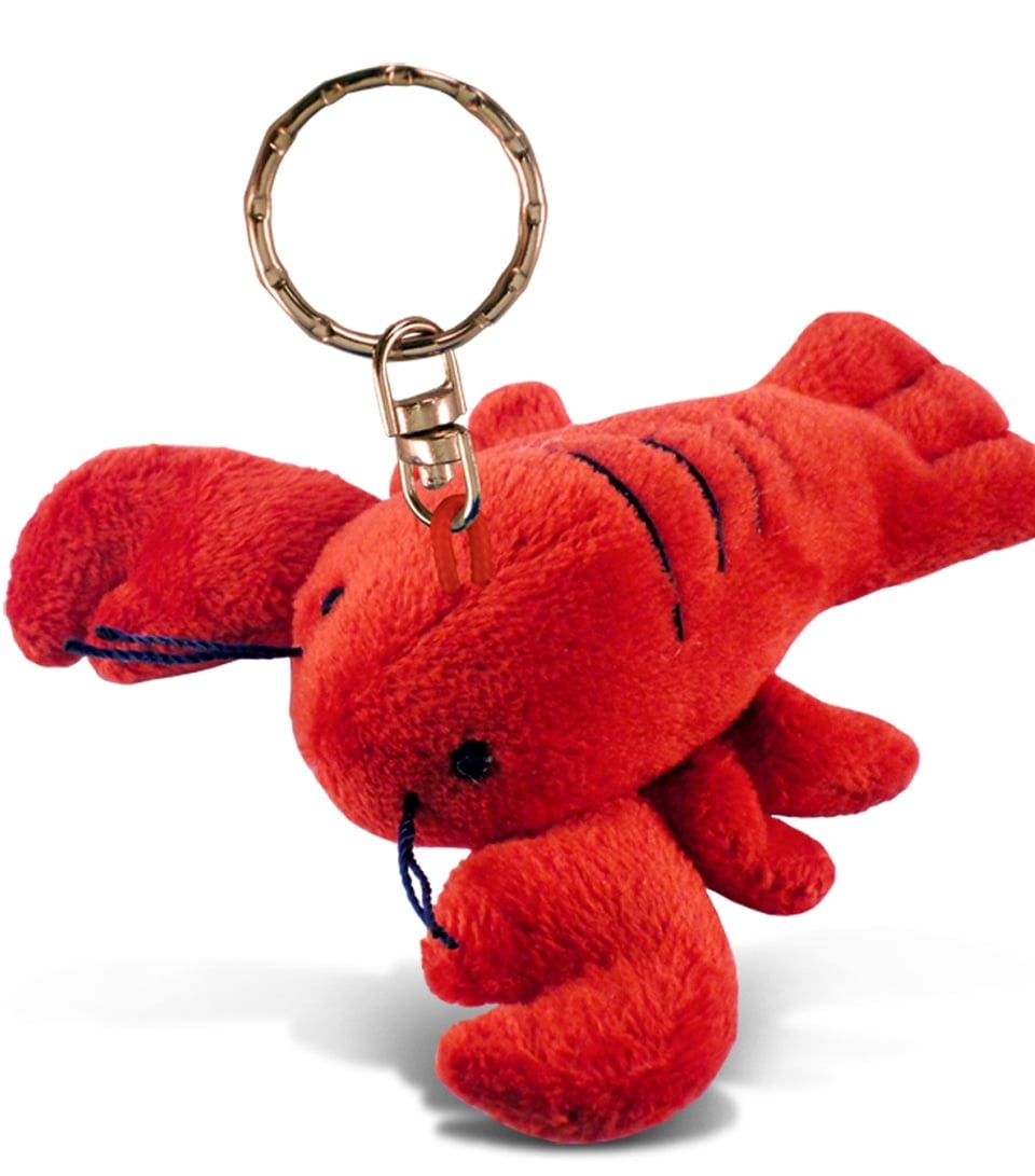 Puzzled Red Lobster Plush Keychain Stuffed Animal - Super Soft Ocean ...