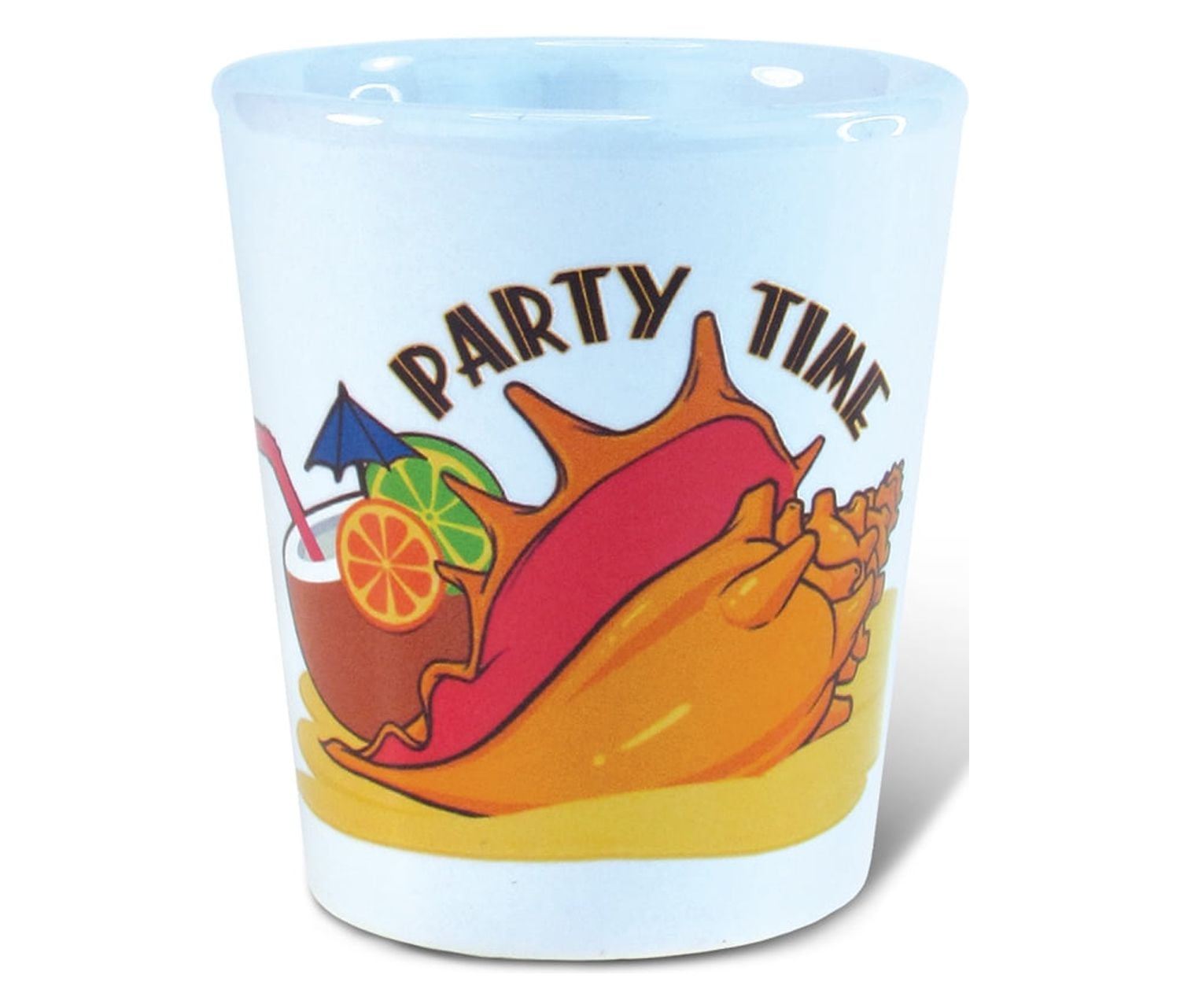 Puzzled Shell Ceramic White Shot Glass 1.70 Oz Quality Glassware for ...