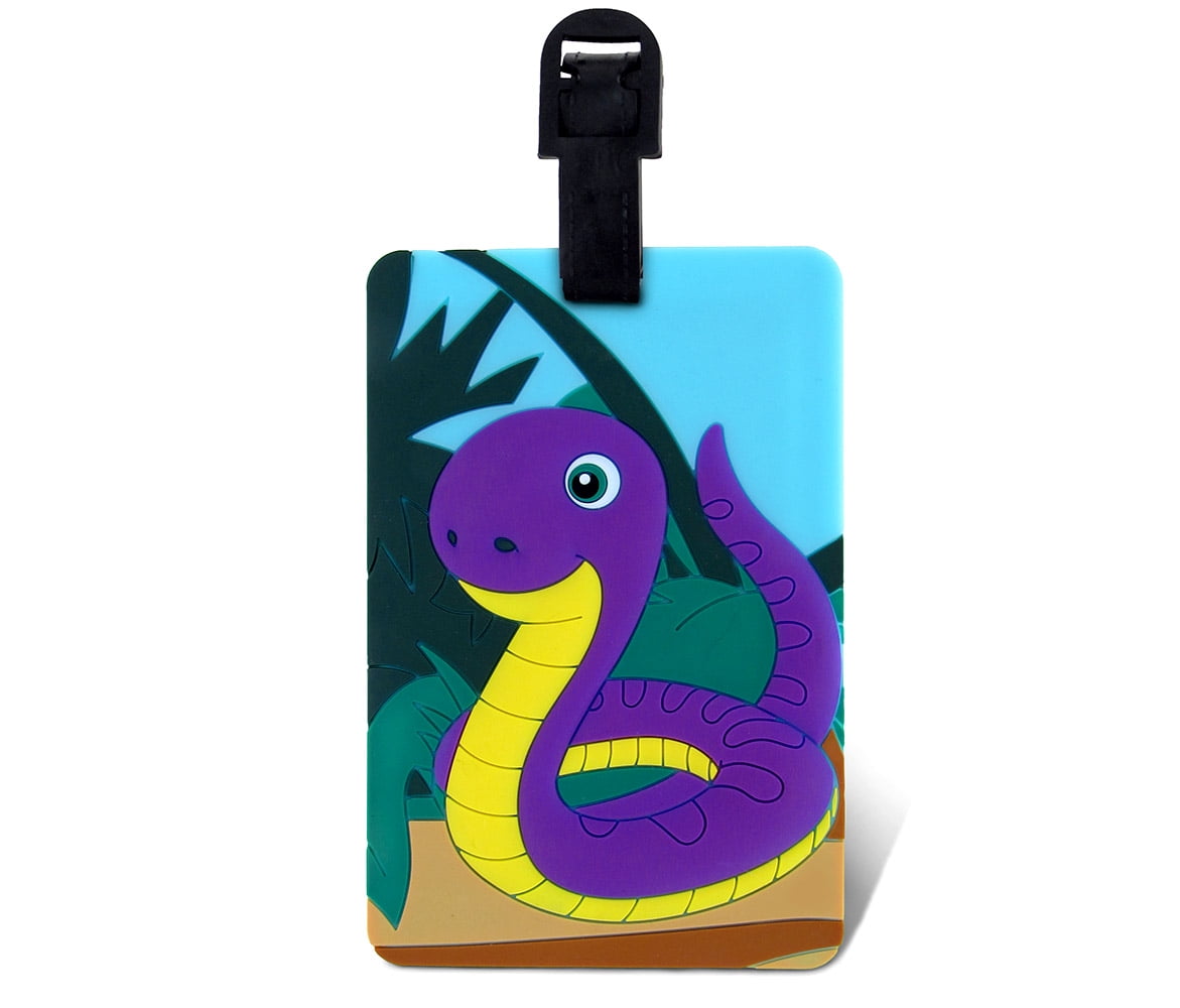 Puzzled Snake Luggage Tag – Unique Fun Serpent Wild Life Novelty Travel ...