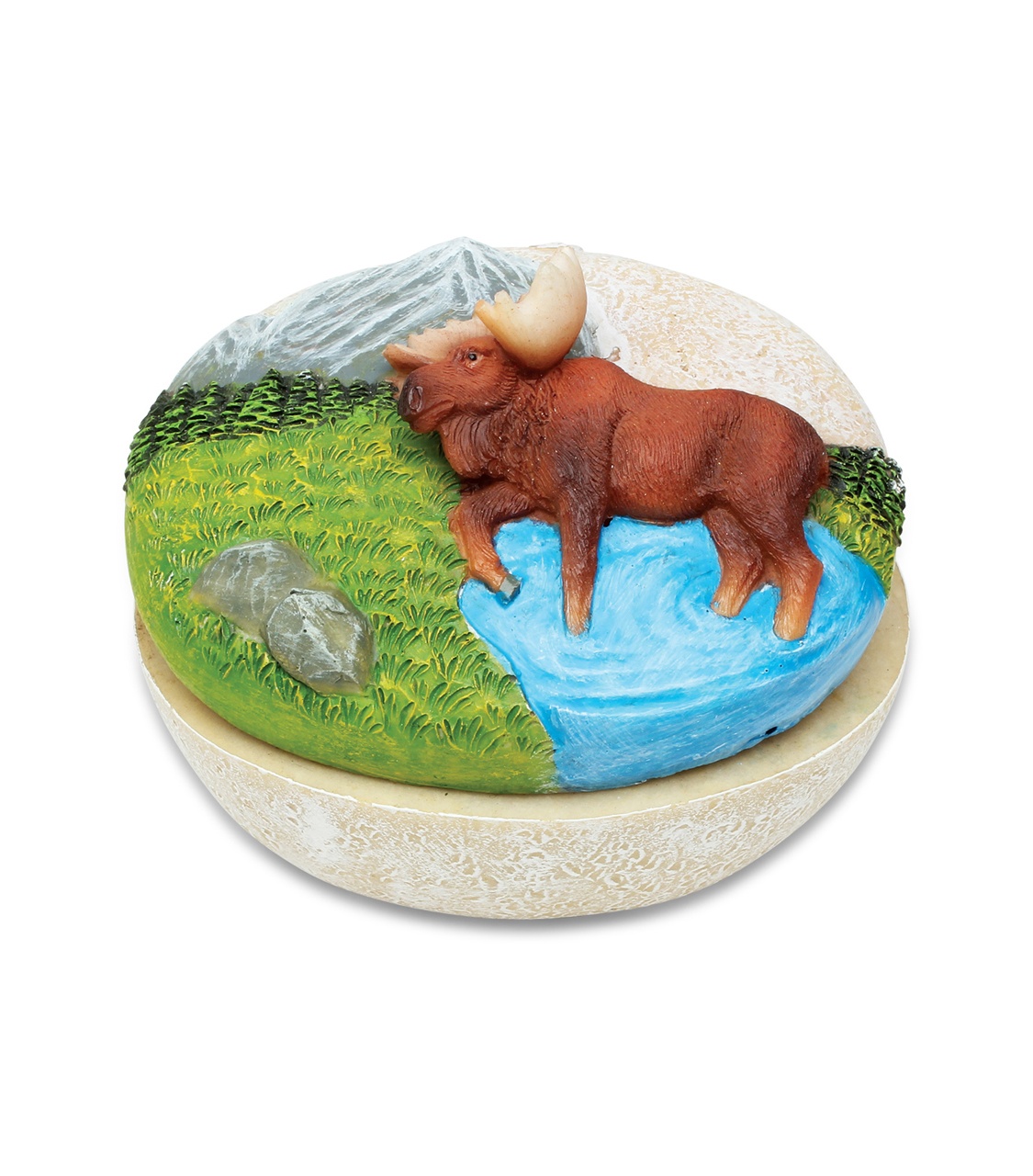Puzzled Stone Mountain Moose Small Stone Resin Jewelry & Accessories ...