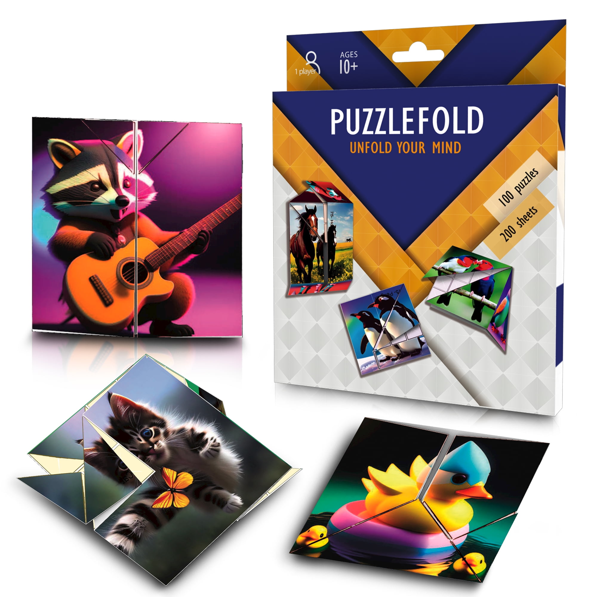 Puzzlefold Origami Kit for Beginners Kit: 45 Easy-To-Fold Paper Models ...