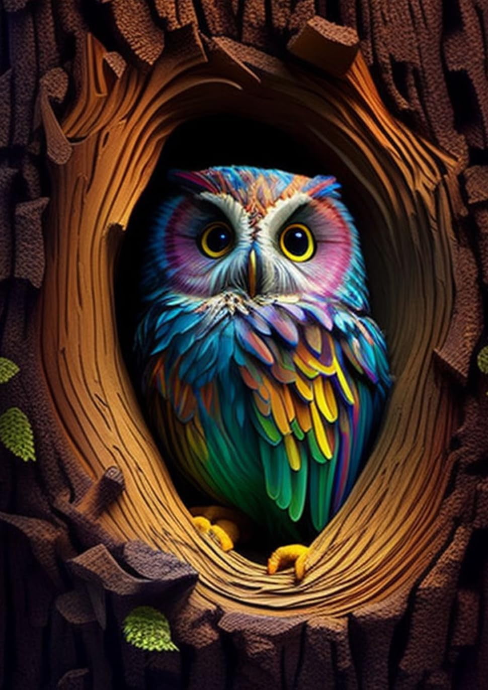 Puzzles 1000 Piece Colorful Owl - Fun Interactive Brain Teaser Jigsaw ...