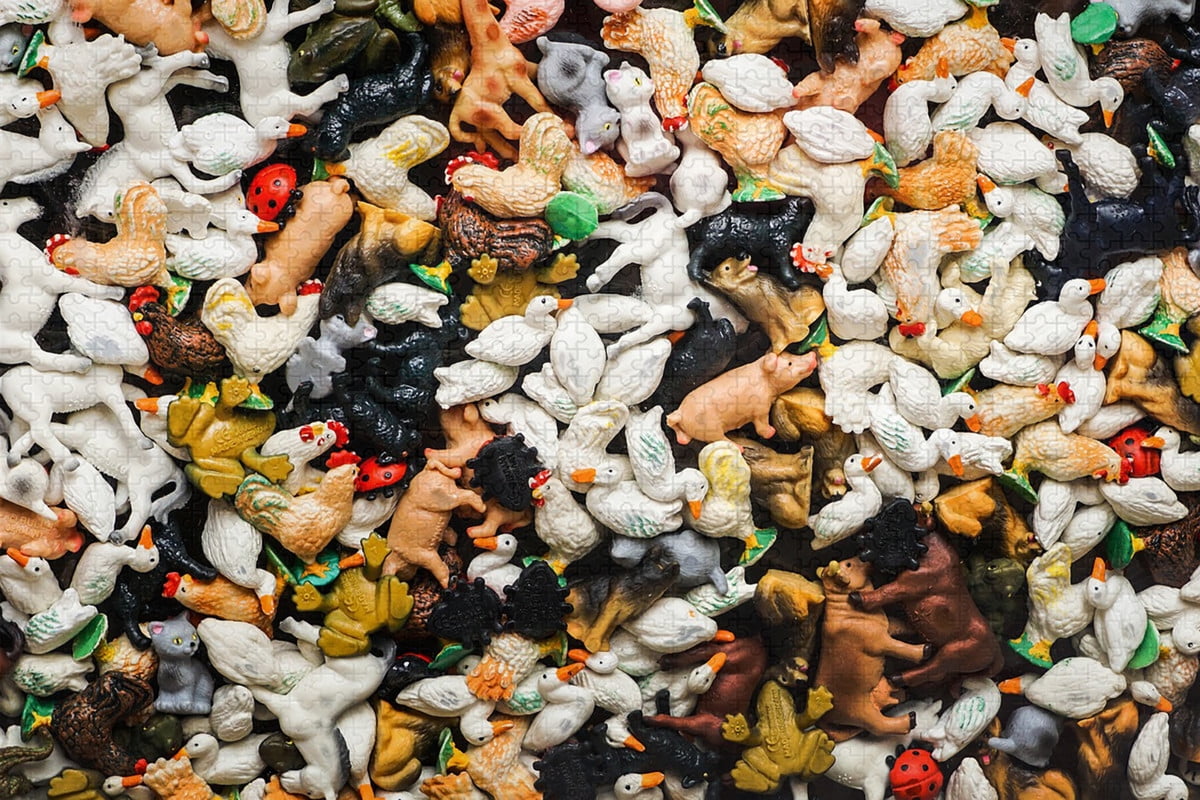 Puzzles 1000 Pieces - Farm Animals, Toy, Dog - Challenging and ...
