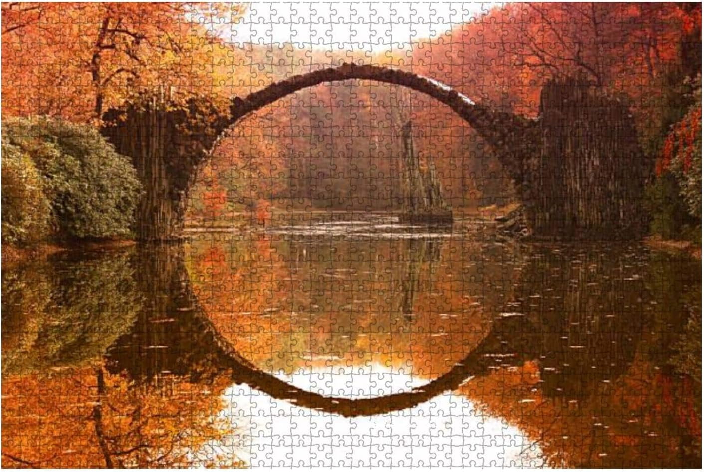 Puzzles 1000 Rakotz Bridge Rakotzbrucke Devils Bridge In Kromlau Saxony ...
