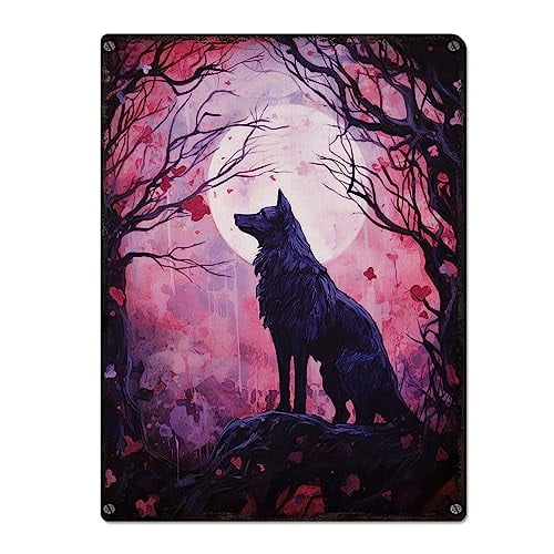 Puzzles 300 PCS Custom Gothic Wolf Howling At The Moon , Moon Wolf Art ...