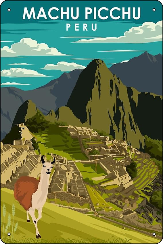 Puzzles 300 PCS Machu Picchu Peru Vintage Minimal Retro Incan Travel ...