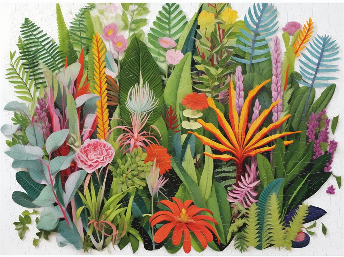 Puzzles 300 pieces for adults Houseplant Jungle Plant Mix of Succulents ...