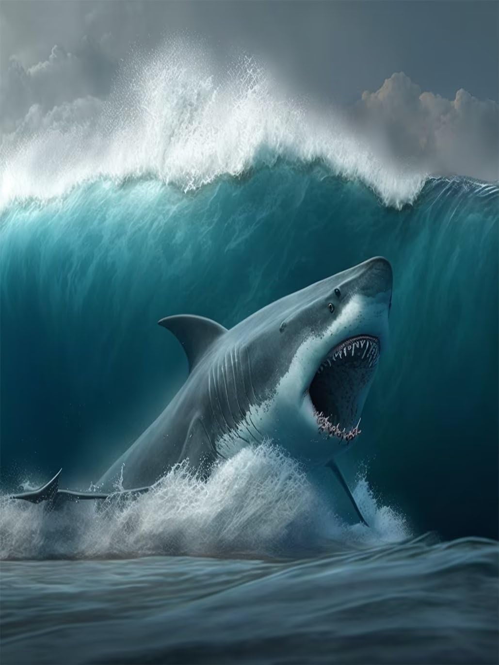 Puzzles 500 Ocean Giant Shark - Educational Intellectual Jigsaw Puzzles ...