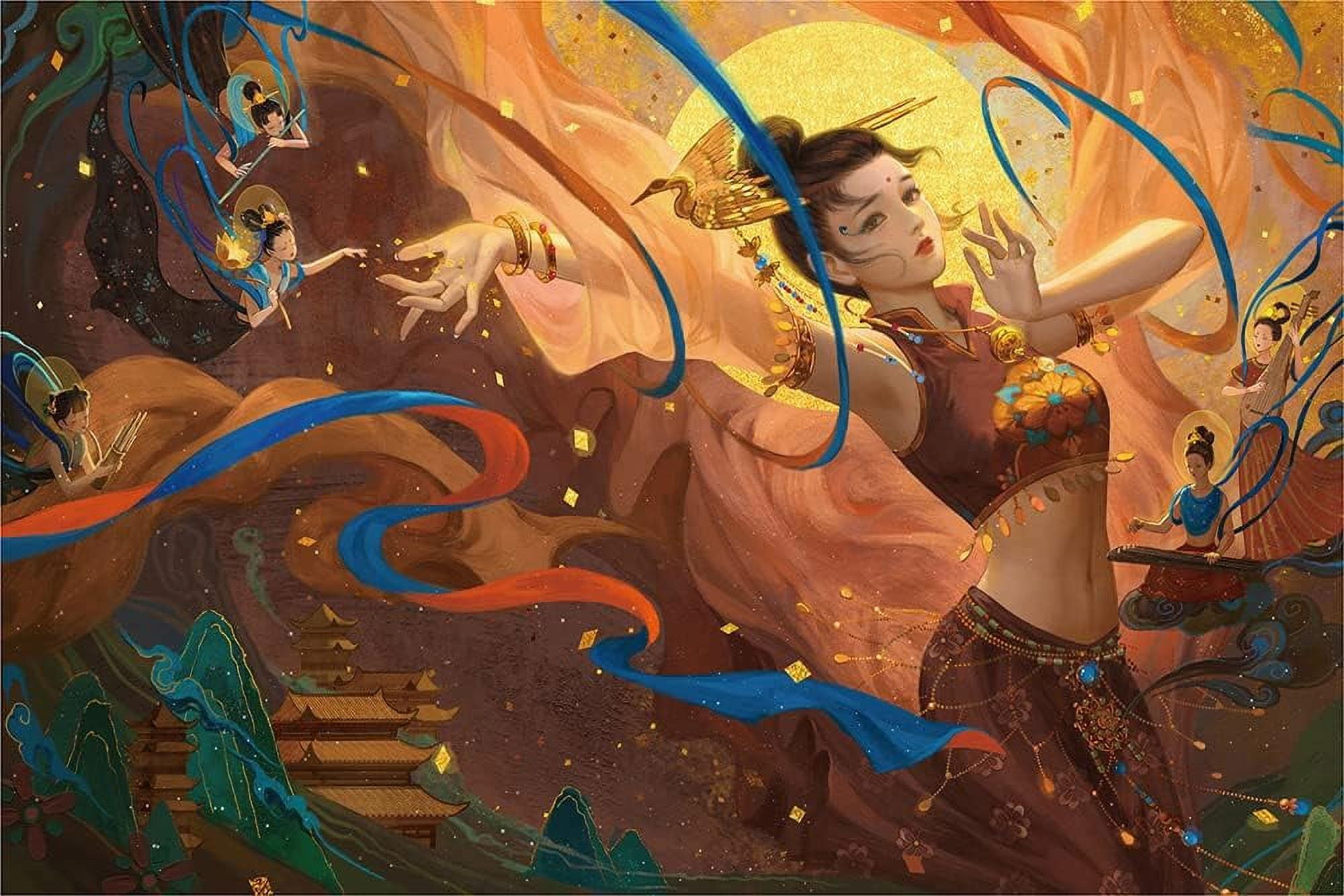 Puzzles 500 PCS Jigsaw Puzzle - Dunhuang Dancing Lady2471 Entertainment ...