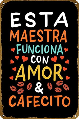 Puzzles 500 PCS Spanish Teacher Maestra Poster Retro Vintage Home Man ...