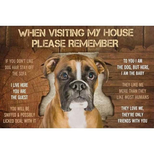 Puzzles 500 Piece Boxer Dog House Rules When Visiting My House Please ...